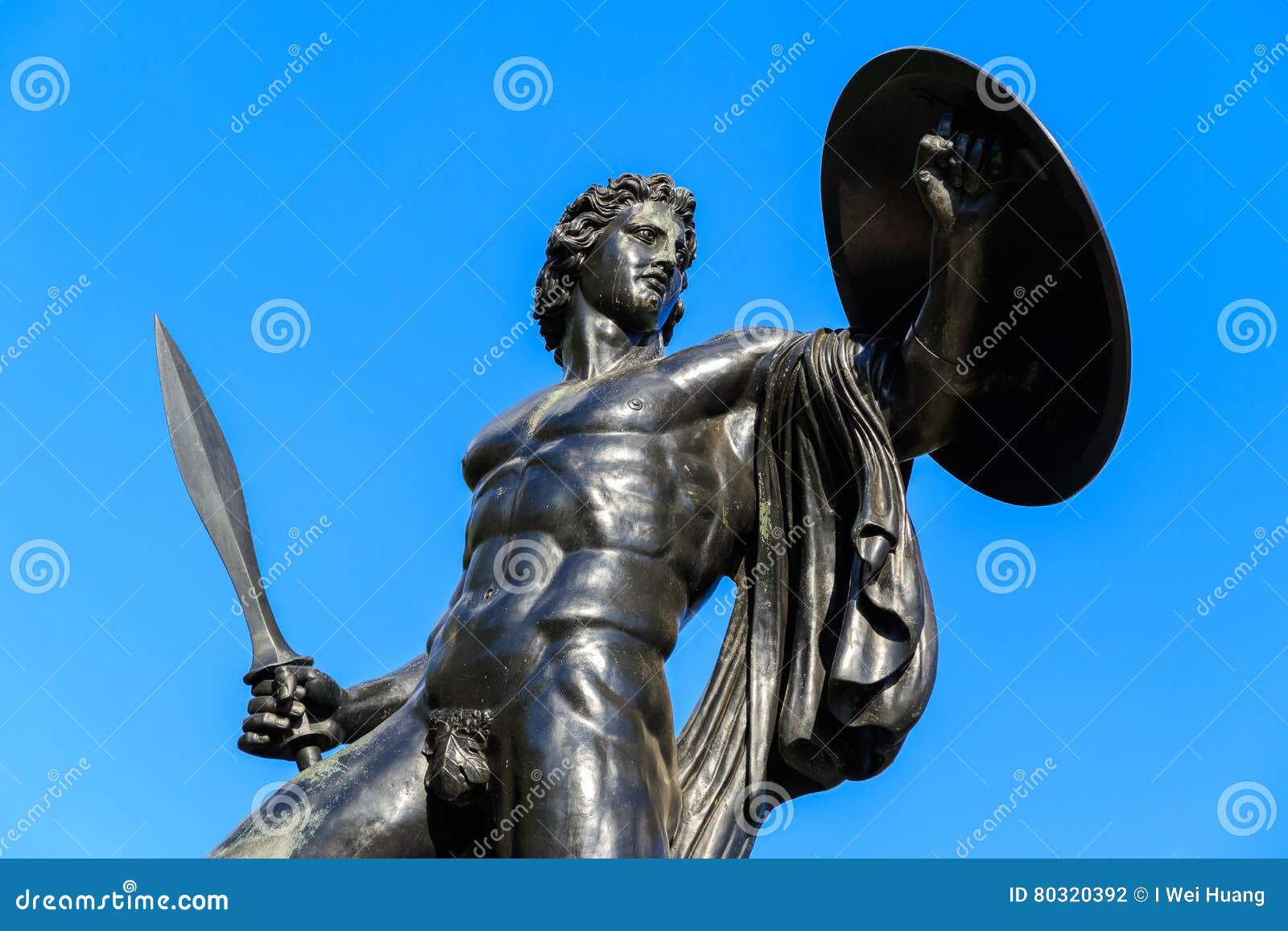 Statue of Achilles stock photo. Image of iconic, british - 80320392