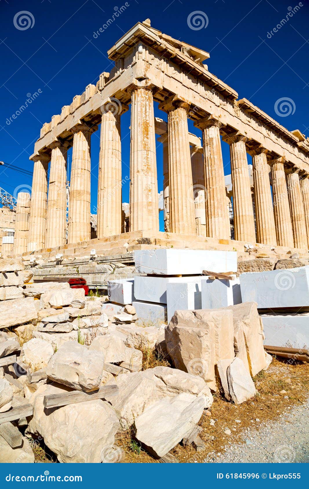 Statue Acropolis Athens Historical the Old Architecture Stock Photo ...