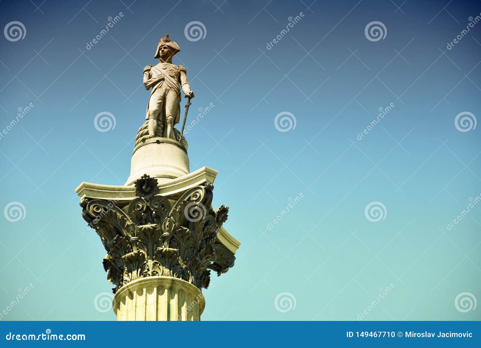 The Statue of Admiral Nelson that Sits Ontop of Nelson`s Column in ...