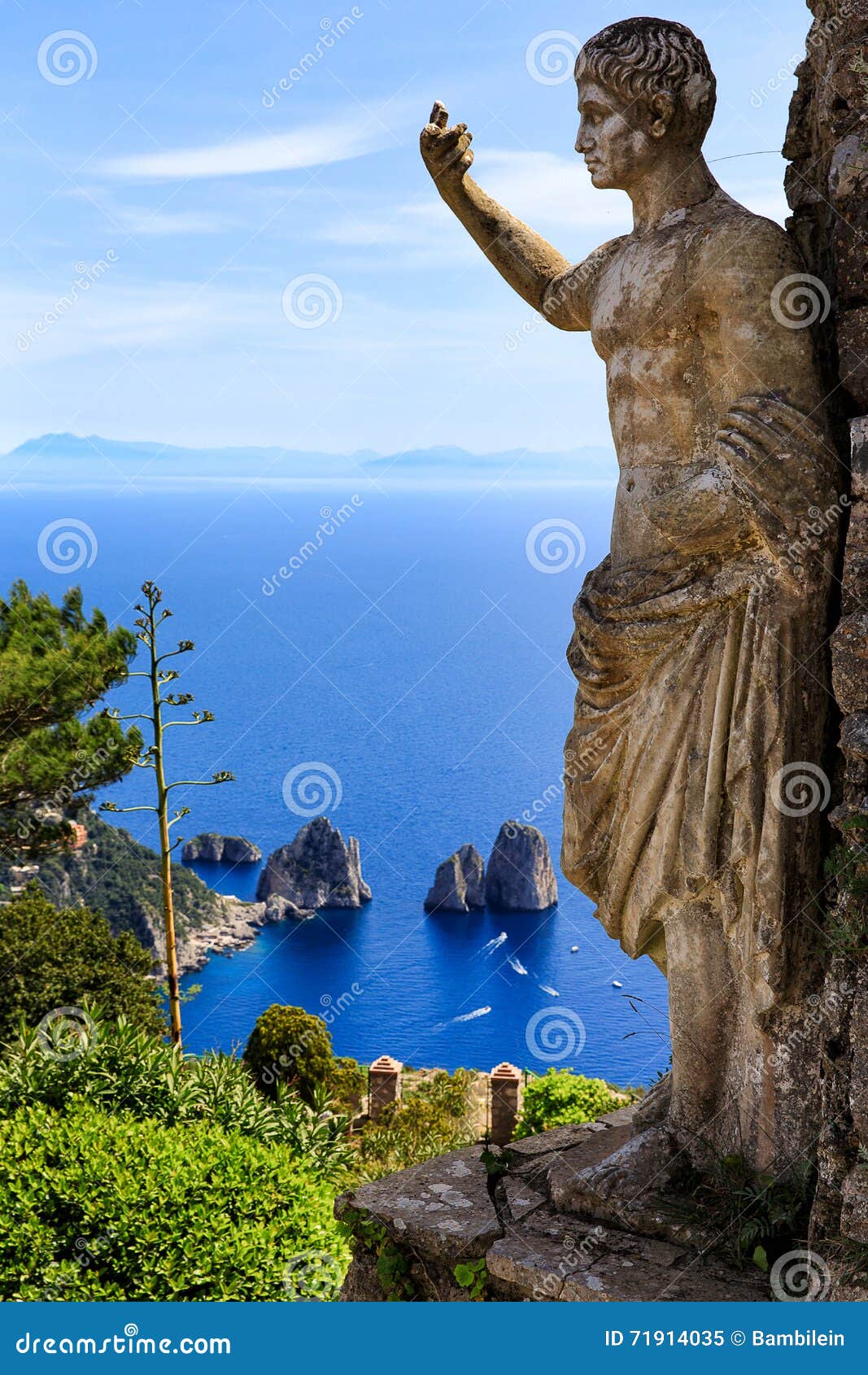 The statue of Anacapri stock image. Image of southern - 71914035