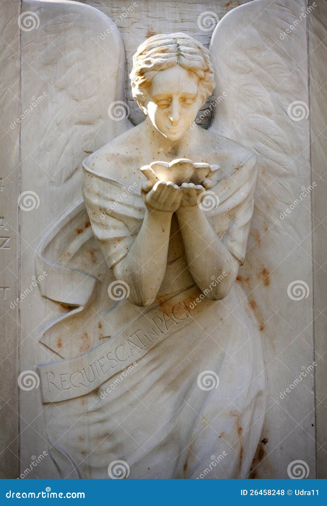 Statue of Ancient Angel on Cemetery Stock Photo - Image of black, godly ...