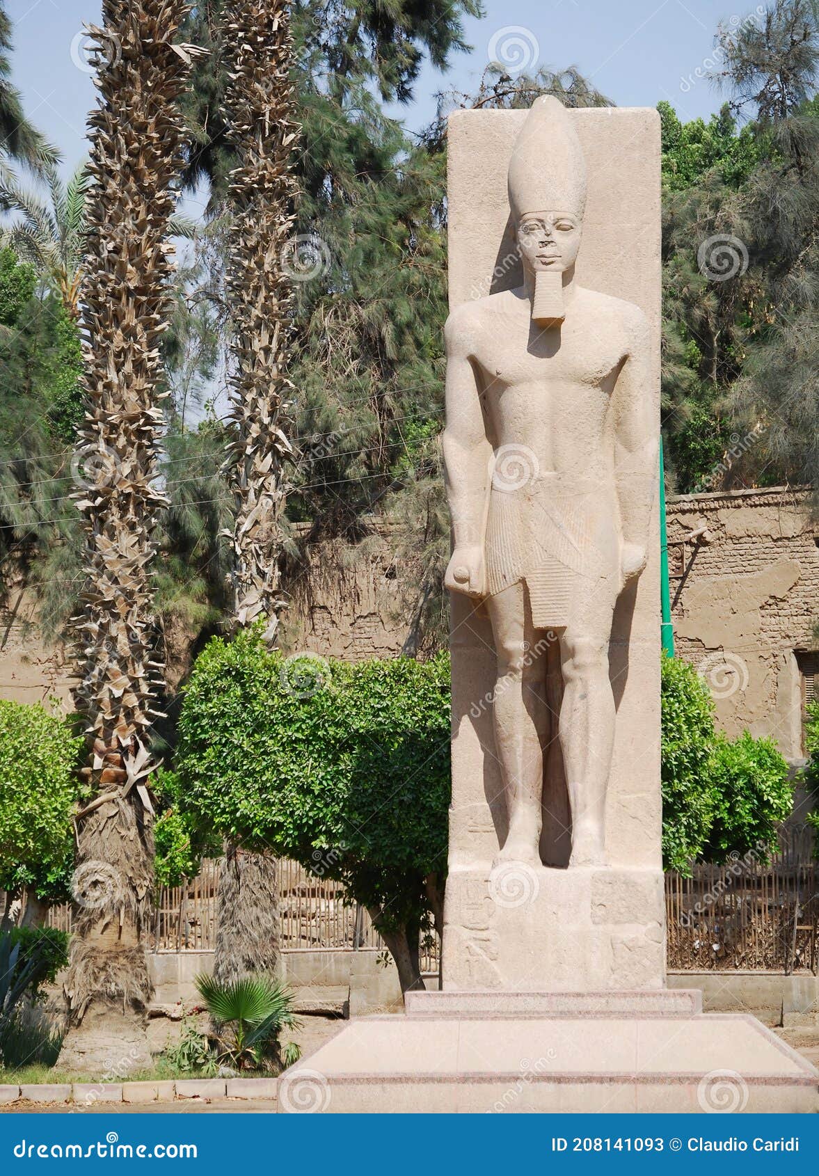 Statue of Ancient Egyptian Pharaoh. Cairo. Egypt Stock Image - Image of ...