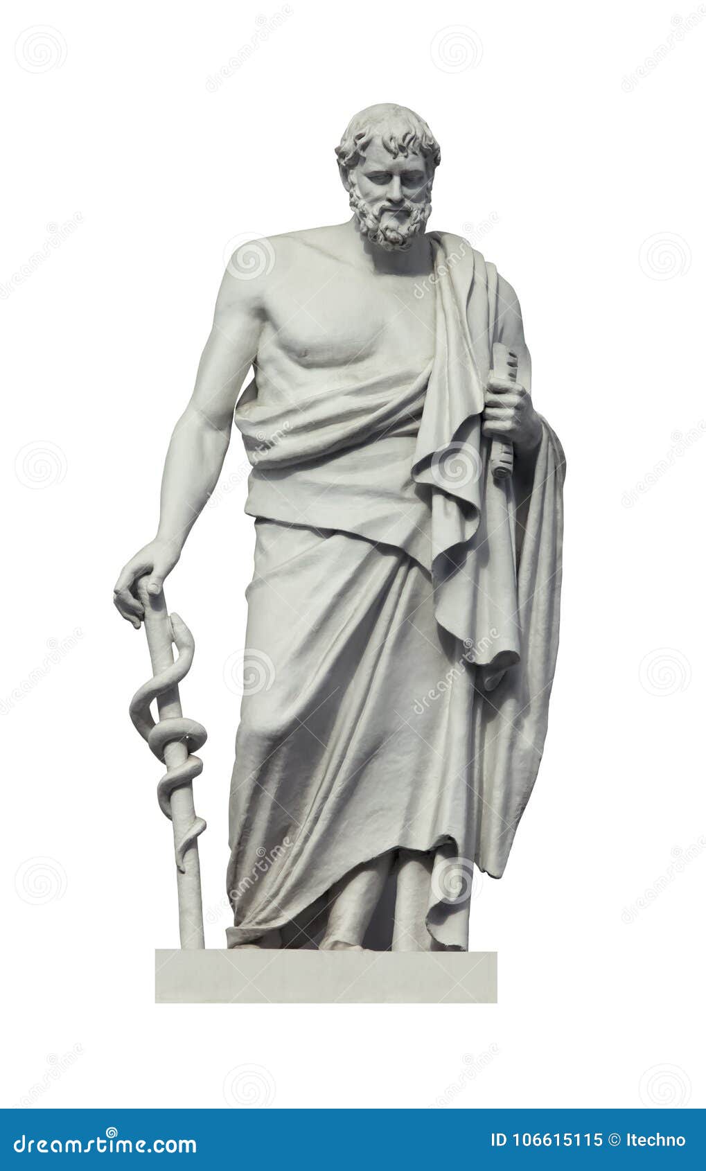 Statue of the Ancient Greek Phisician Hippocrates Stock Image - Image ...