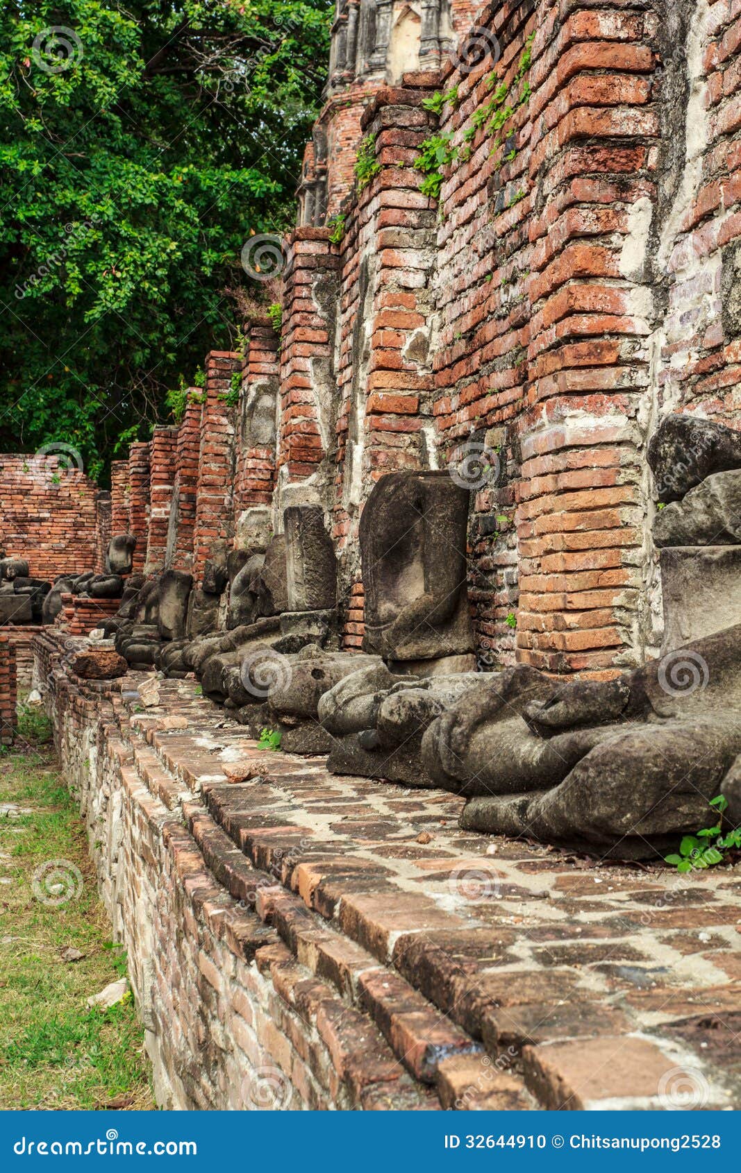 Statue and Ancient the Ruins Stock Photo - Image of excavation ...
