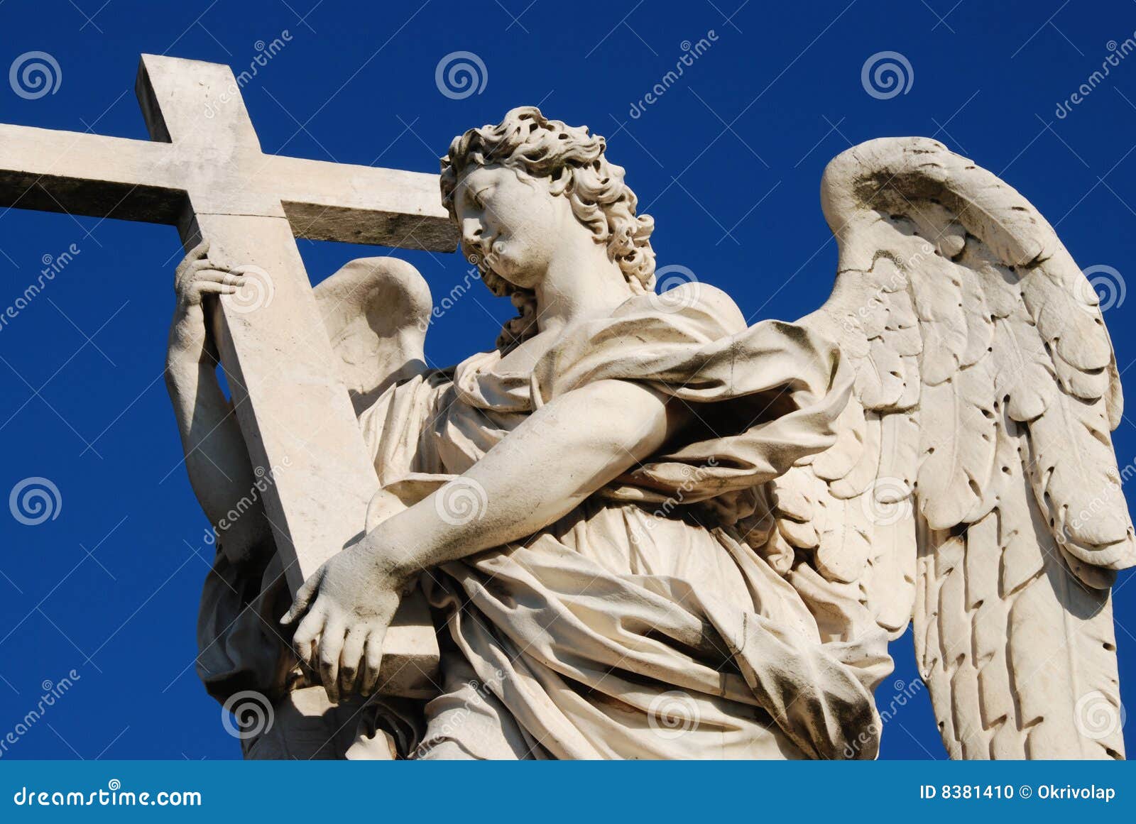 Statue of an Angel, Bridge of Saint Angel, Rome Stock Photo - Image of ...