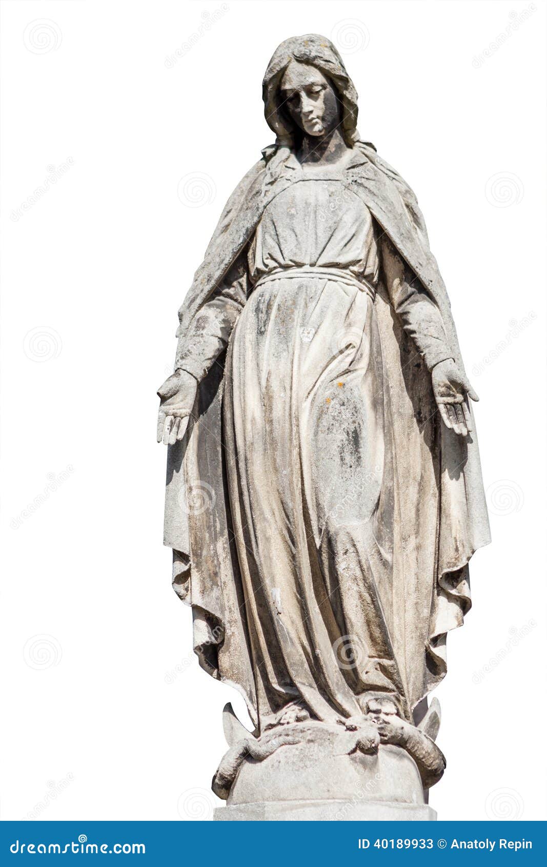Statue of the Angel Isolated on White Stock Image - Image of death ...