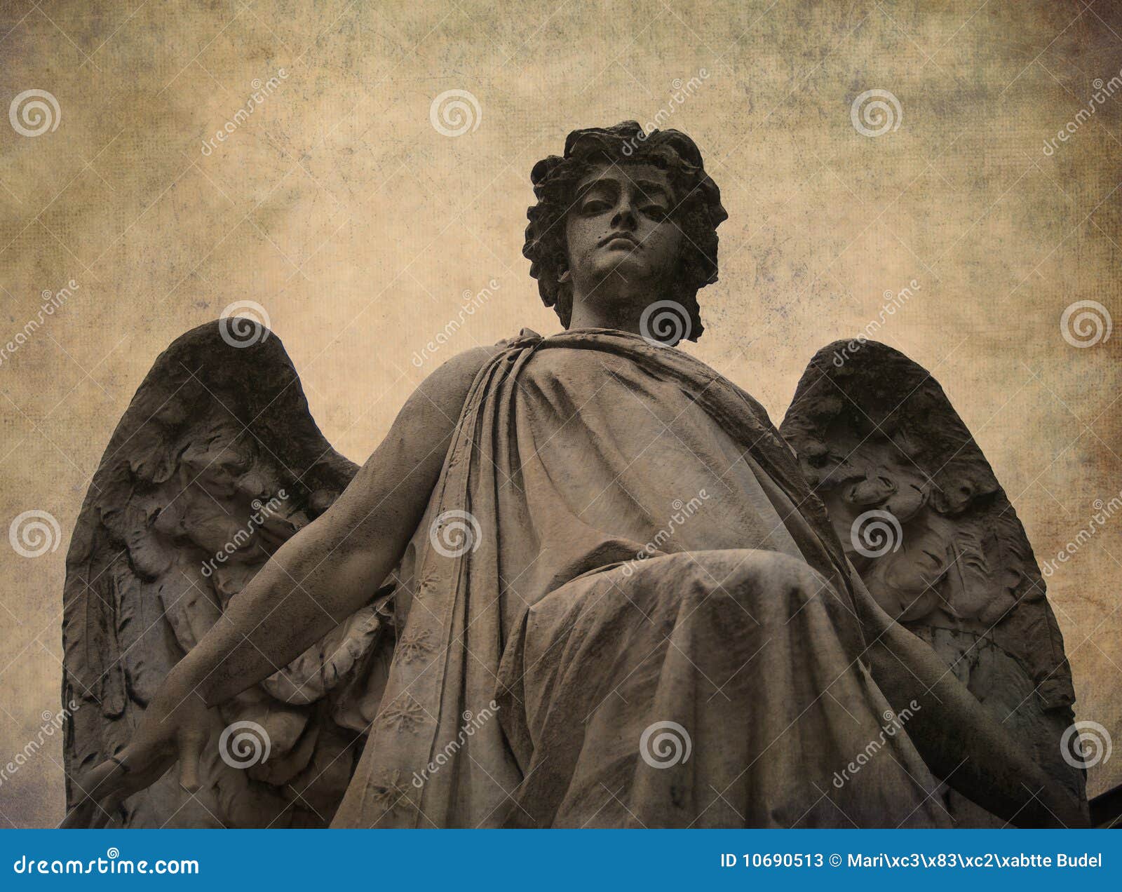 Statue of an Angel Looking Down Stock Image - Image of dead, artistic ...
