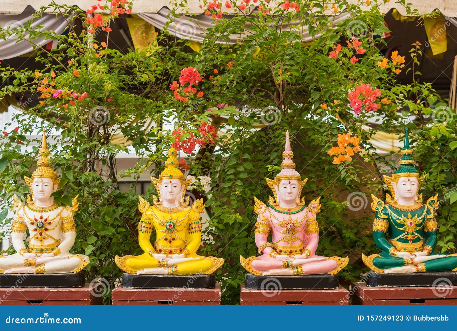 Statue of Angels in the Temple Stock Image - Image of oriental ...