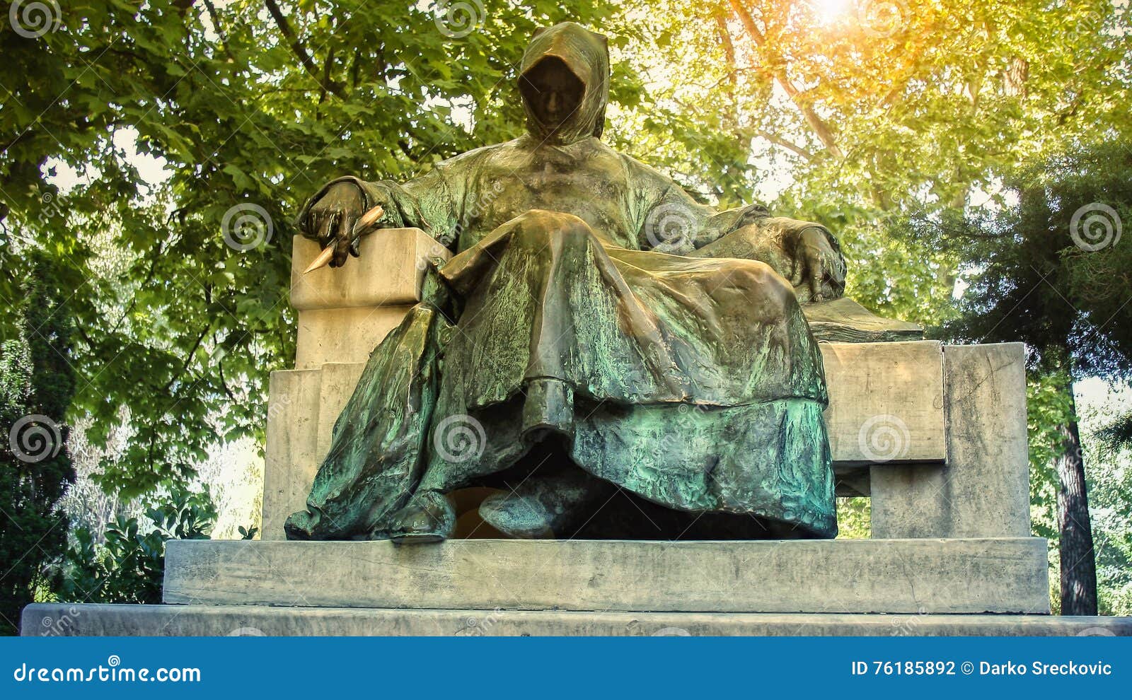 Statue of Anonymous in Budapest,Hungary Stock Photo - Image of budapest ...