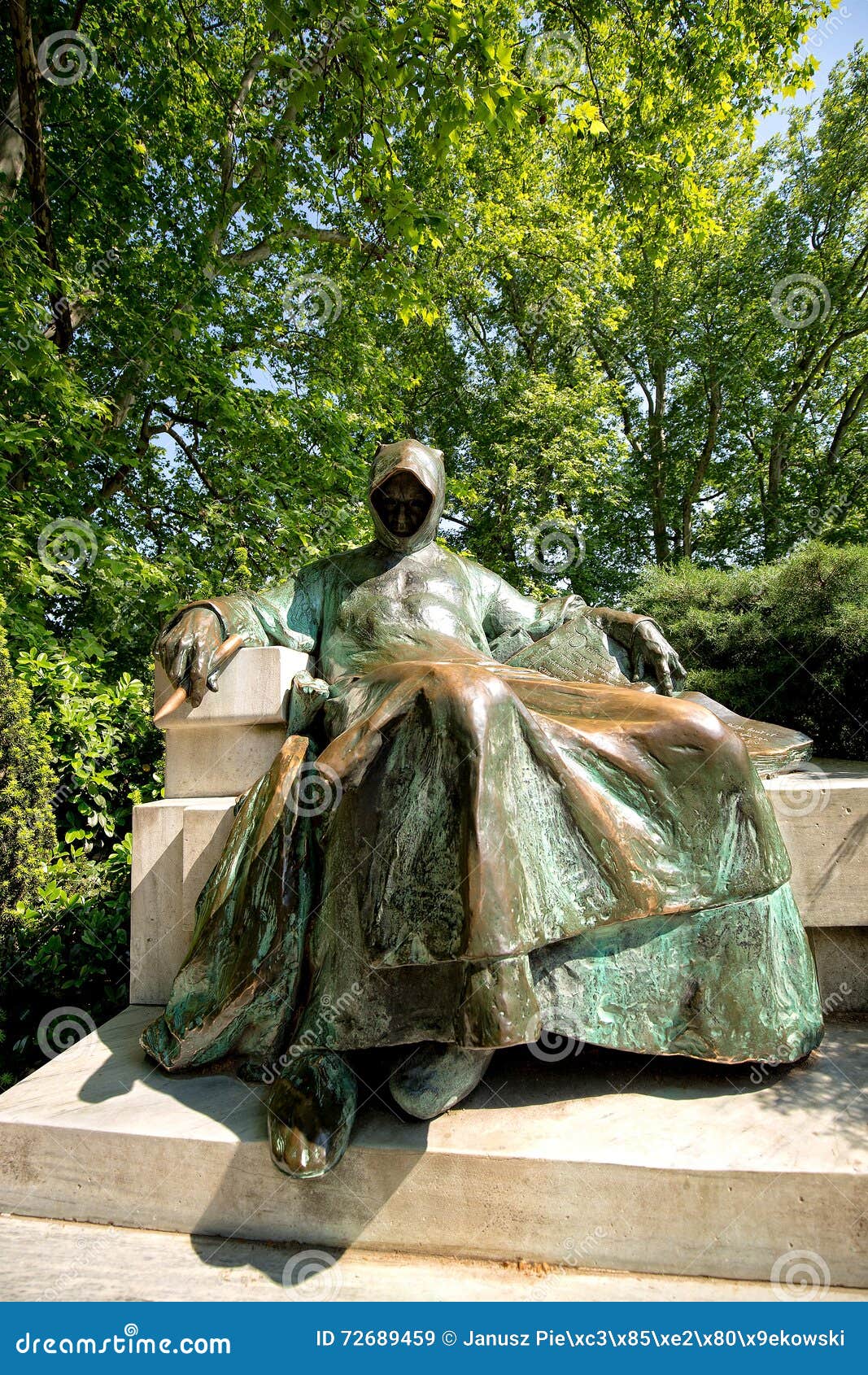 Statue of Anonymous in Budapest, in Hungary Editorial Stock Image ...