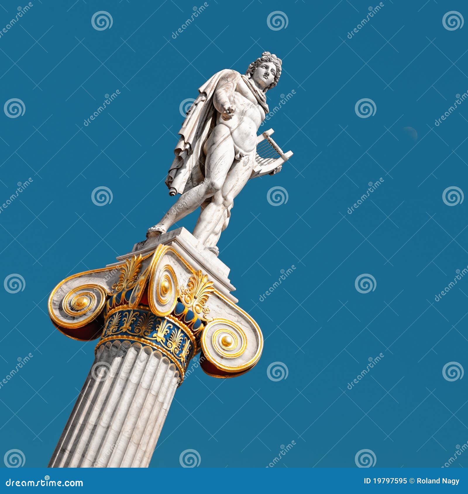 Statue of Apollo, Athens stock image. Image of process - 19797595