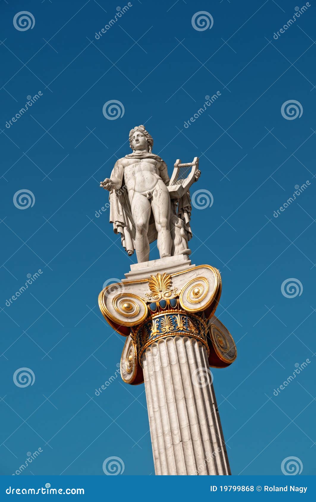 Statue of Apollo, Athens stock photo. Image of capital - 19799868