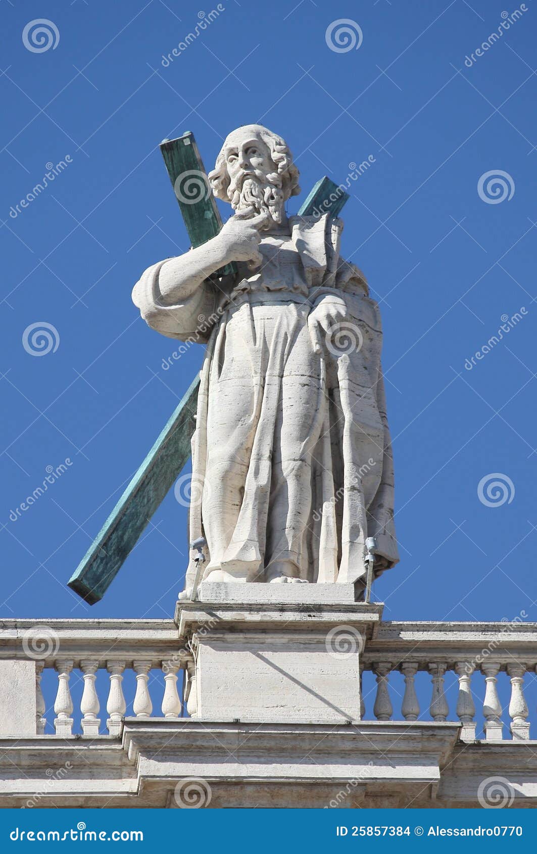 Statue of an Apostle in Vatican Stock Photo - Image of baroque, bless ...