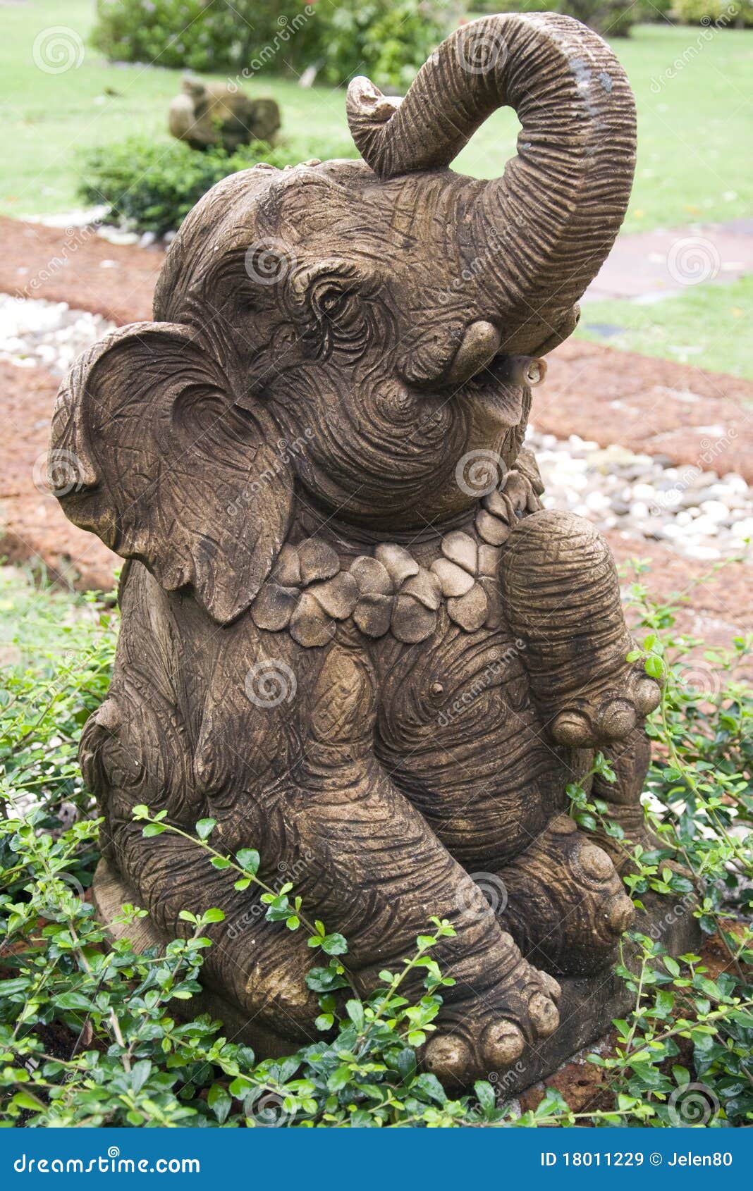 Statue of Asian elephant stock image. Image of travel - 18011229
