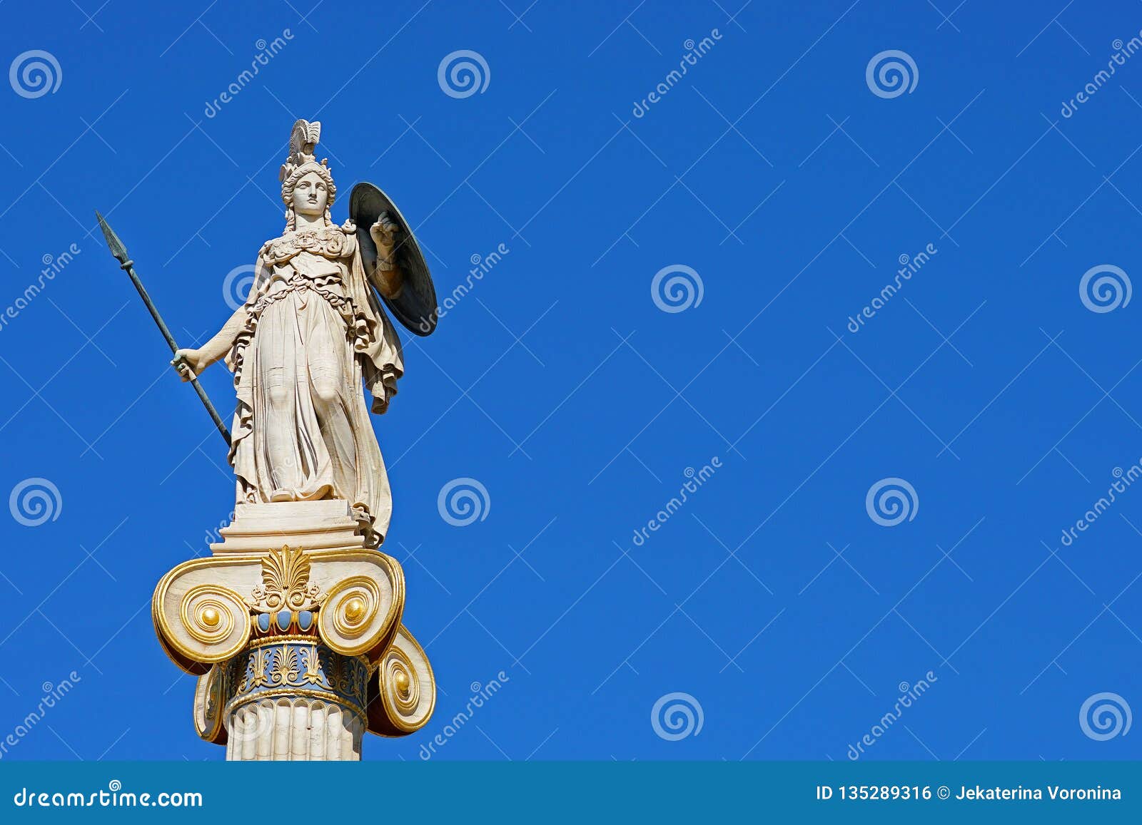 Statue of Athena in Front of the University of Athens Stock Photo ...