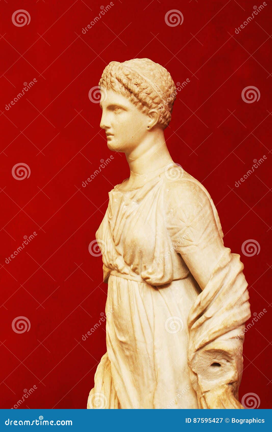 Statue of Athena on Red Background Editorial Photography - Image of ...