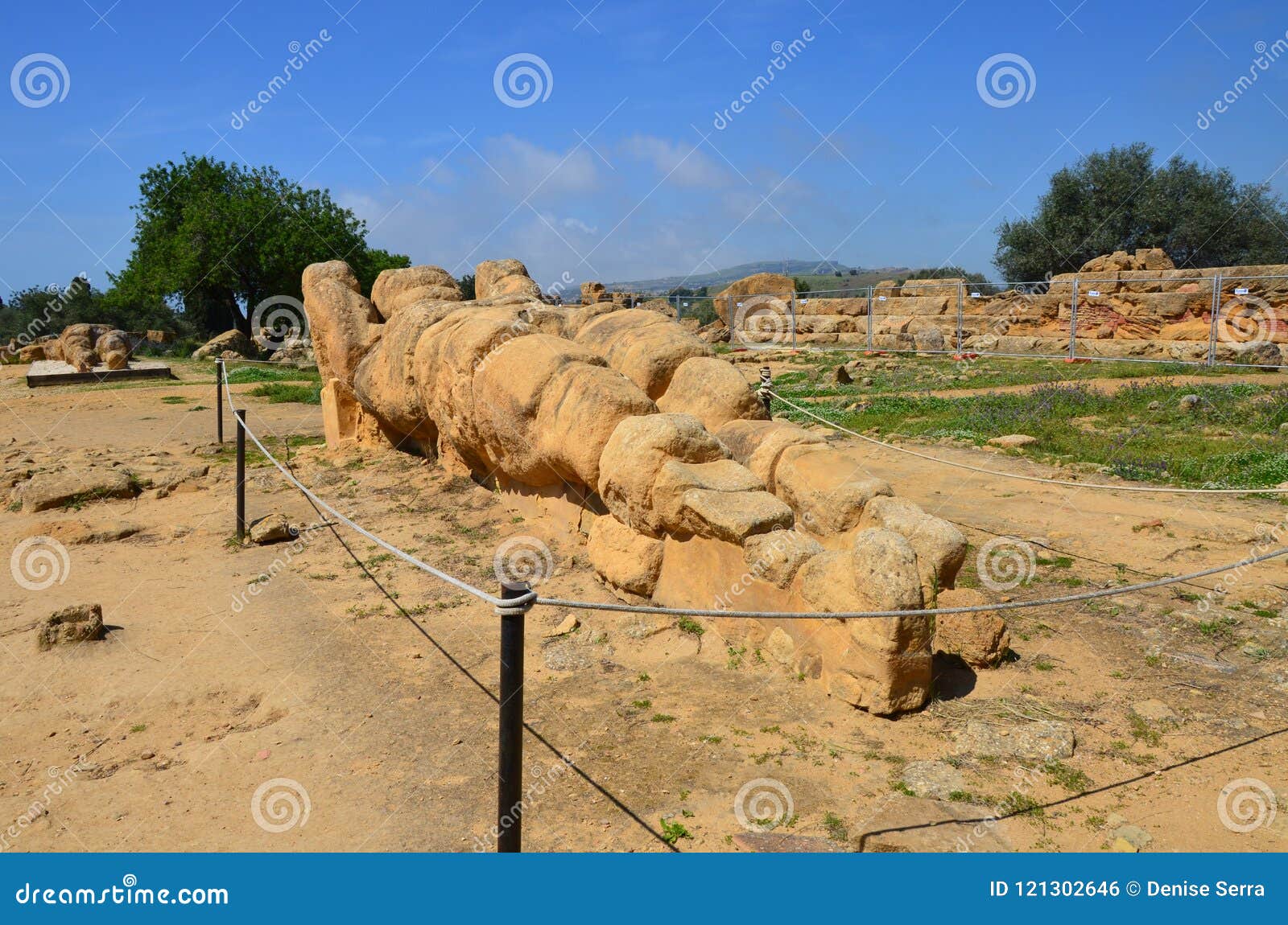 Statue of Atlas in Valley of Temples in Agrigento Stock Photo - Image ...