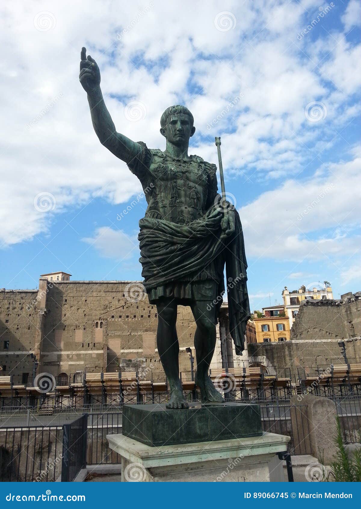 Statue of Augustus stock image. Image of place, forum - 89066745