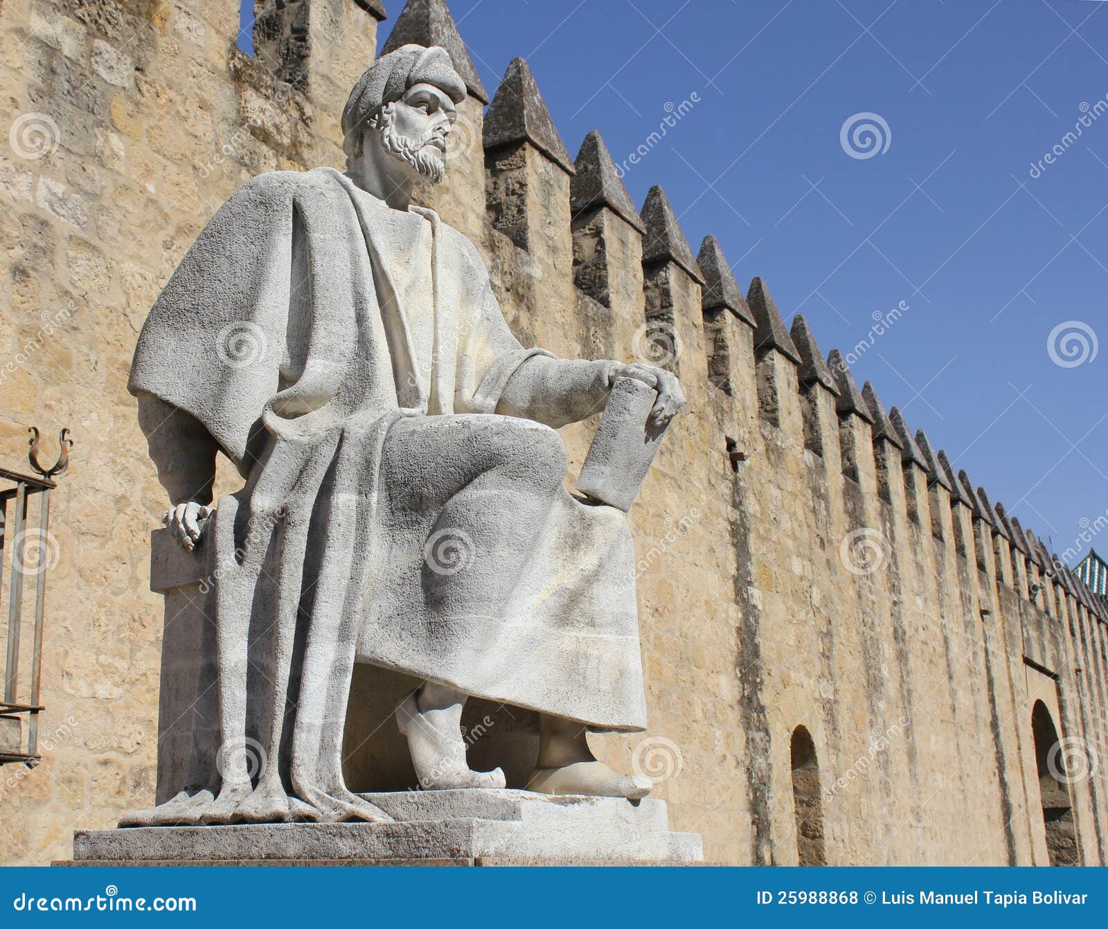 Statue of Averroes in Cordoba Stock Photo - Image of sculpture ...