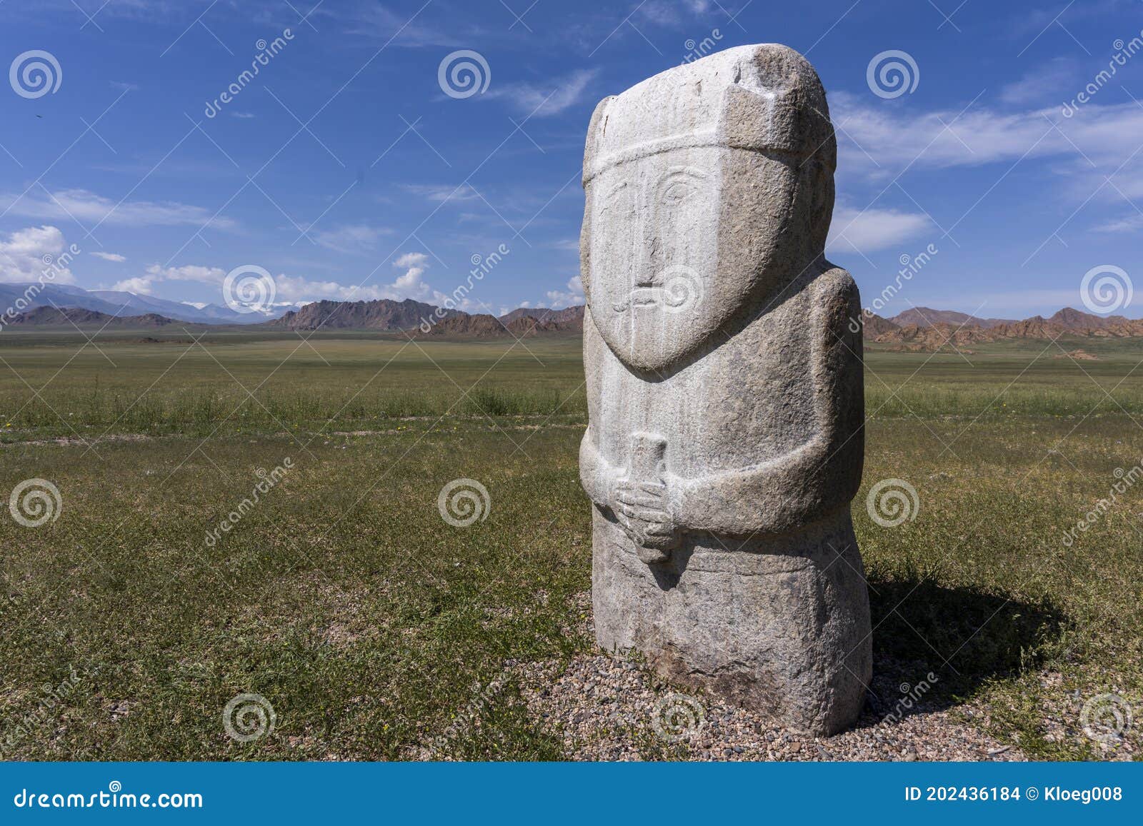 Statue Balbal Mongolia Steppe Editorial Stock Image - Image of landmark ...