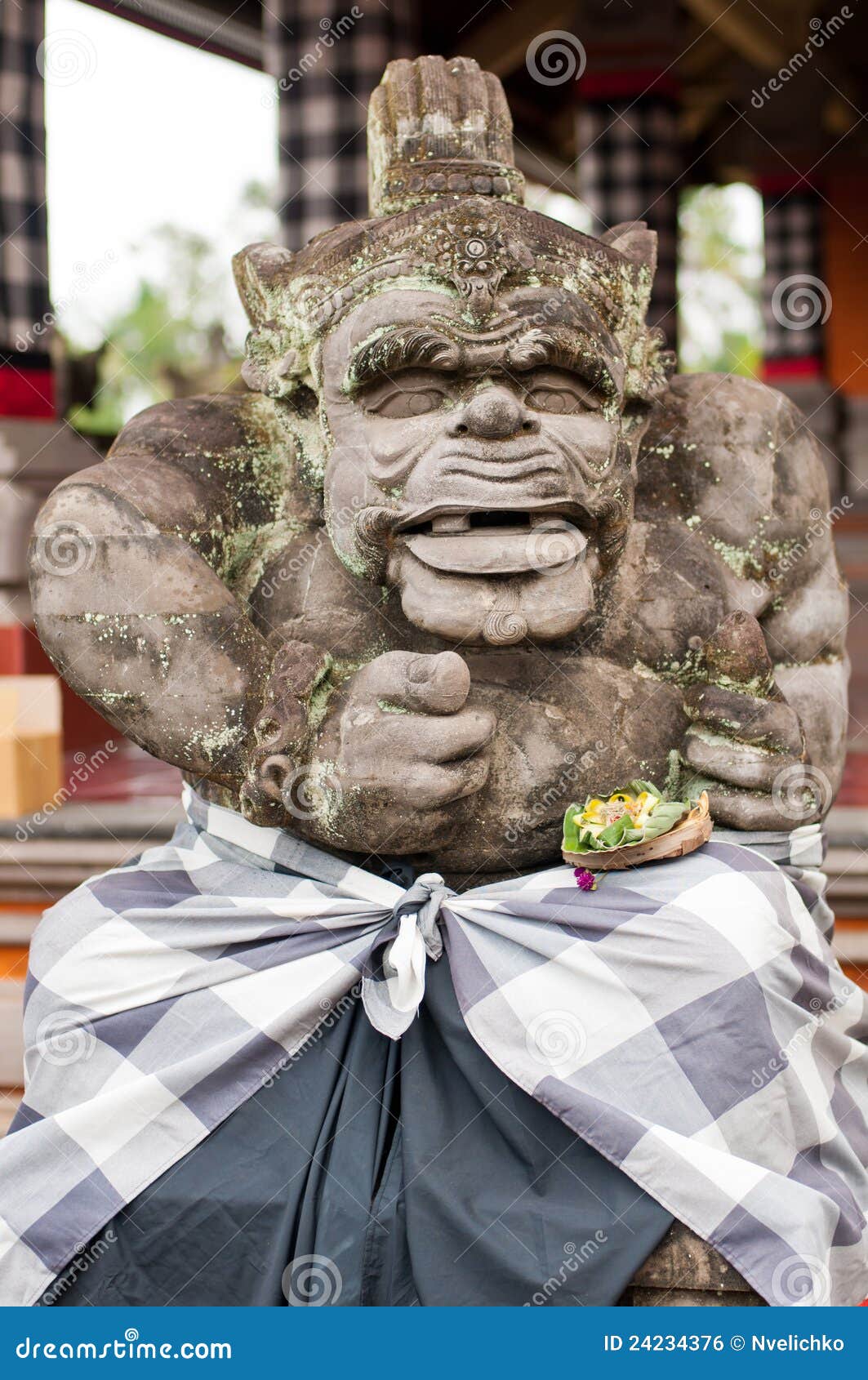 Statue of Balinese demon stock photo. Image of temple - 24234376