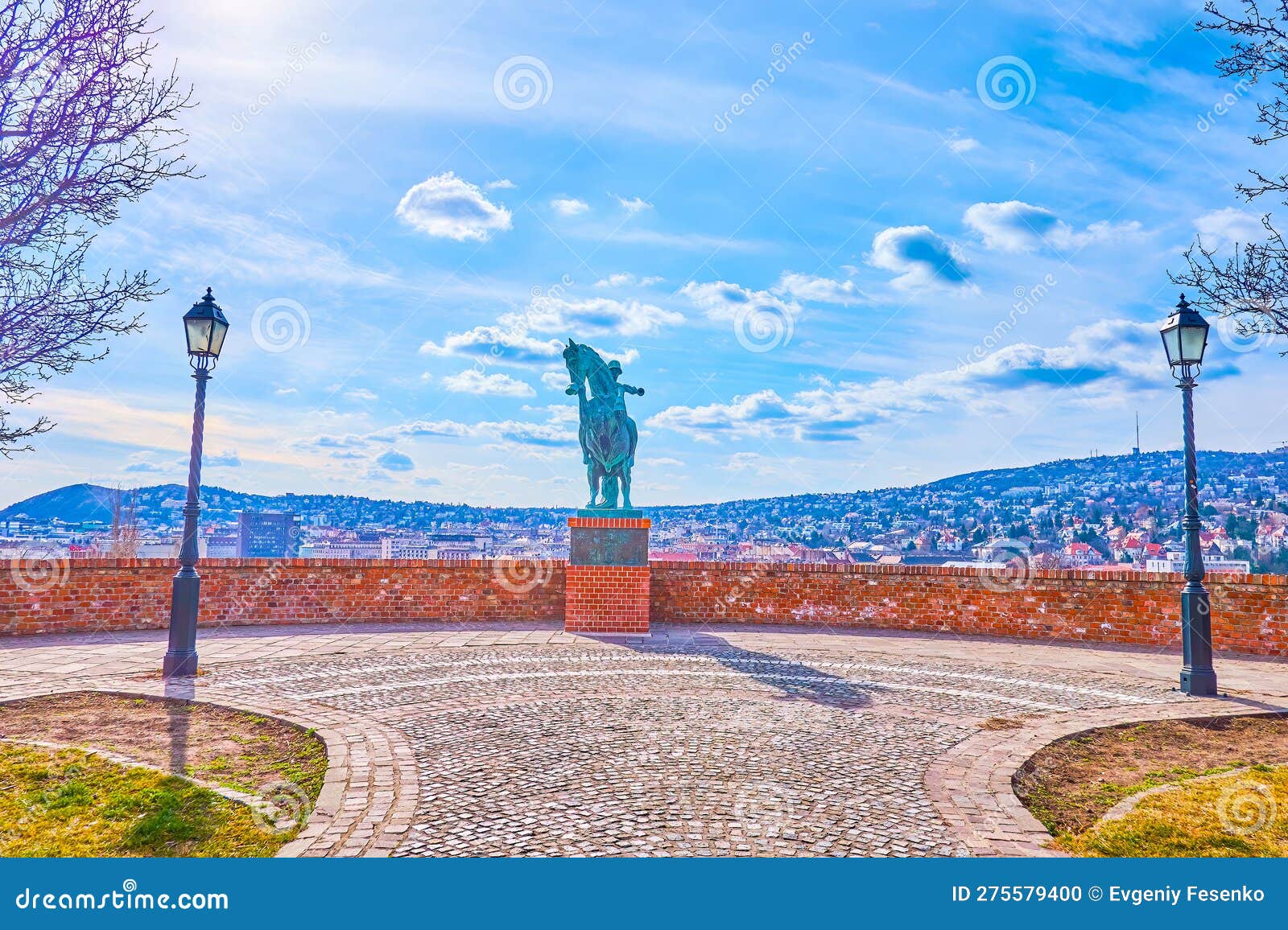 The Statue on the Bastion of Buda Castle District in Budapest, Hungary ...