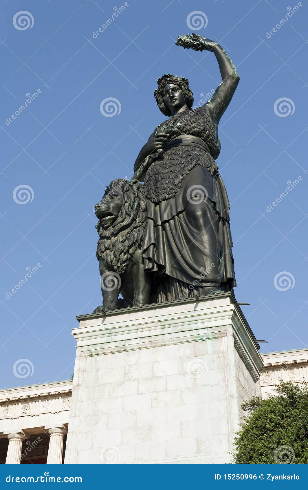 The Statue Bavaria of Munich in Germany Stock Photo - Image of ...