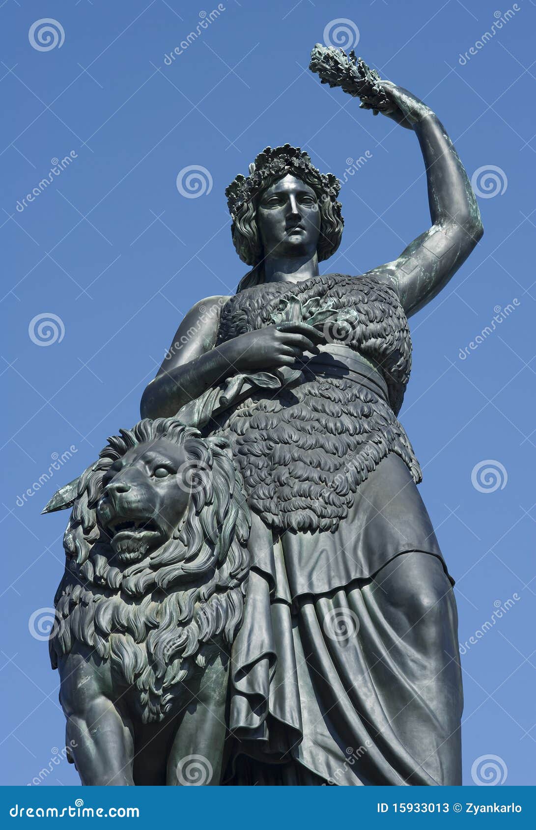 The Statue Bavaria in Munich in Germany Stock Image - Image of landmark ...