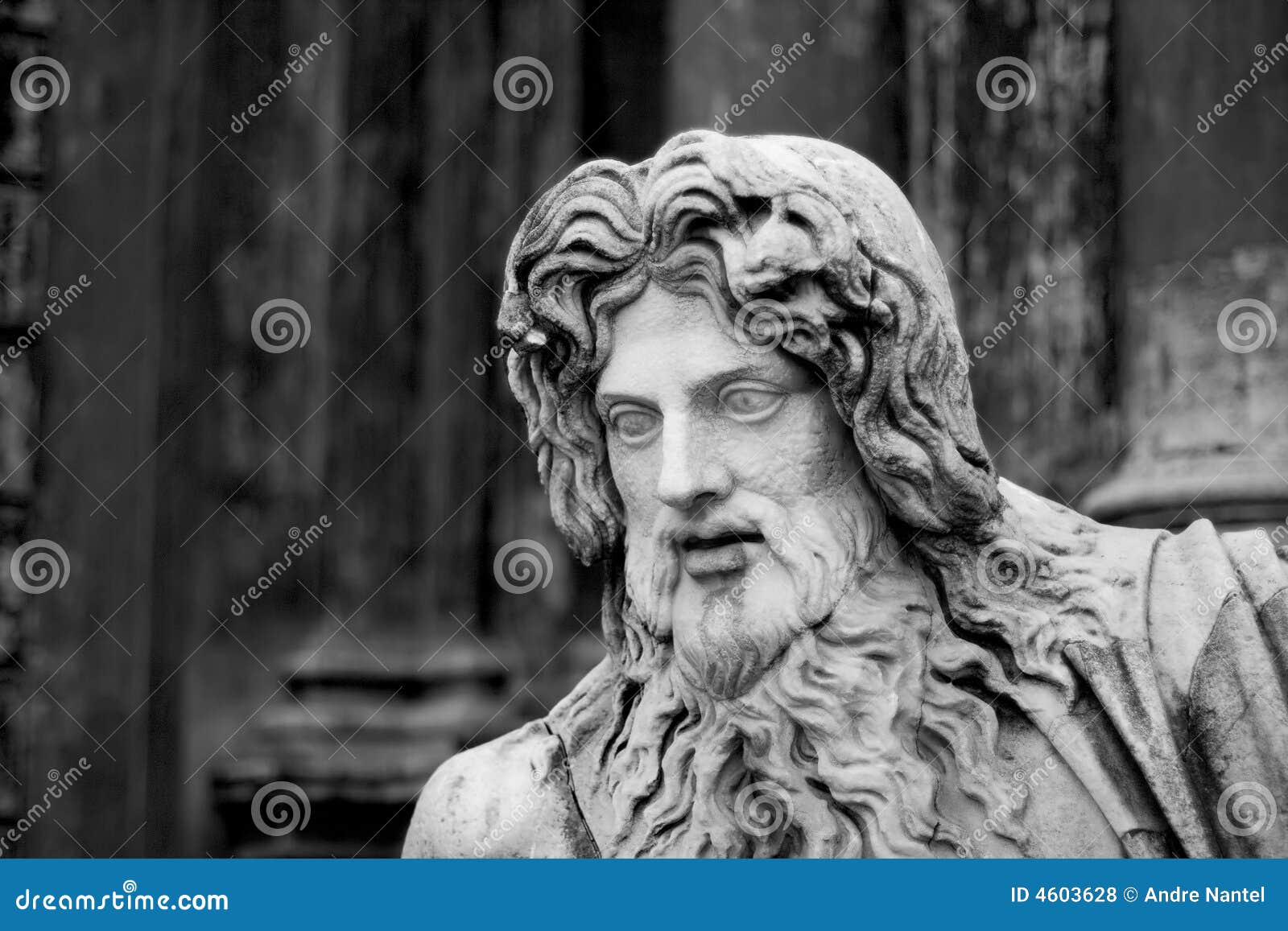 Statue of bearded man editorial stock photo. Image of head - 4603628