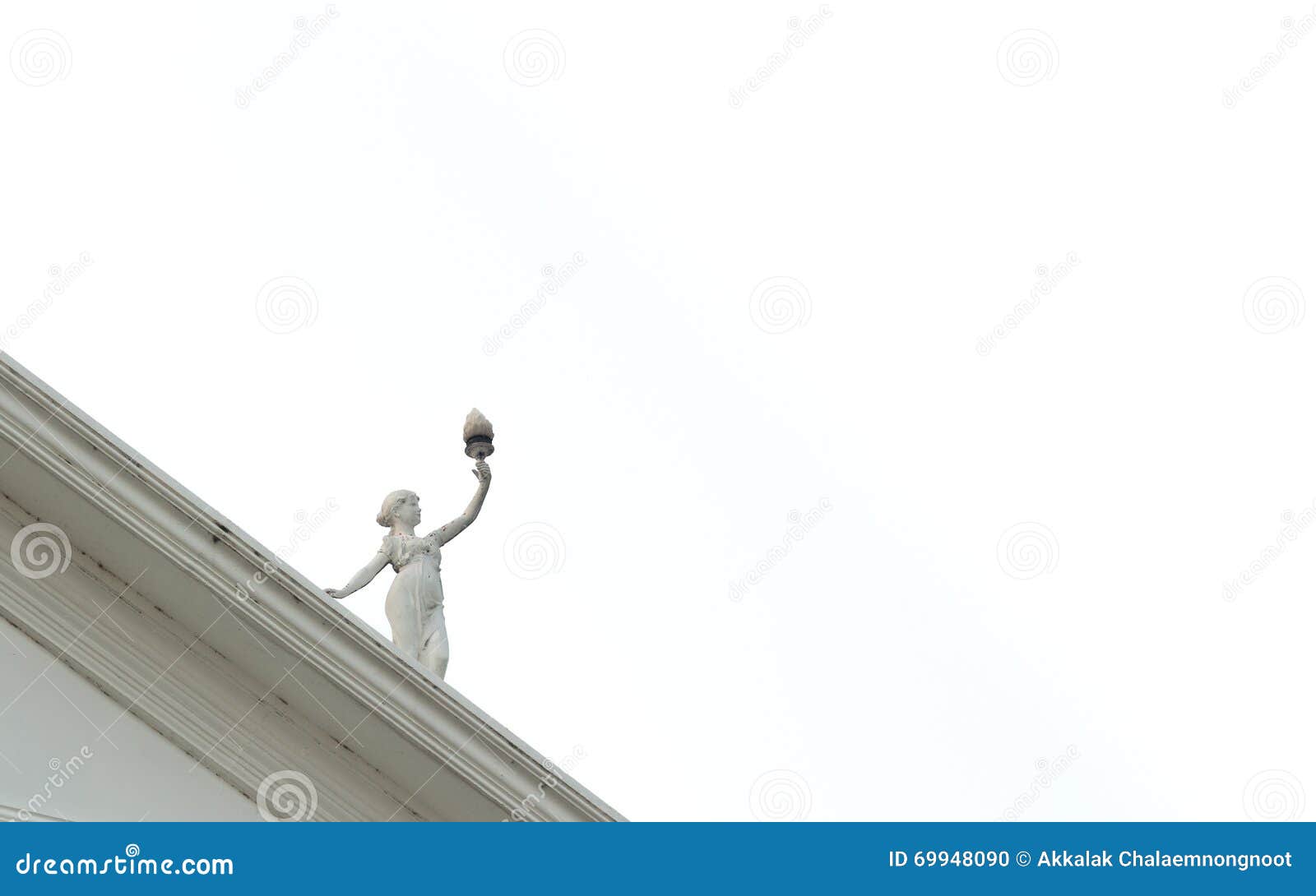 Statue of a Beautiful Child that Hold the Flame Torch Stock Photo ...