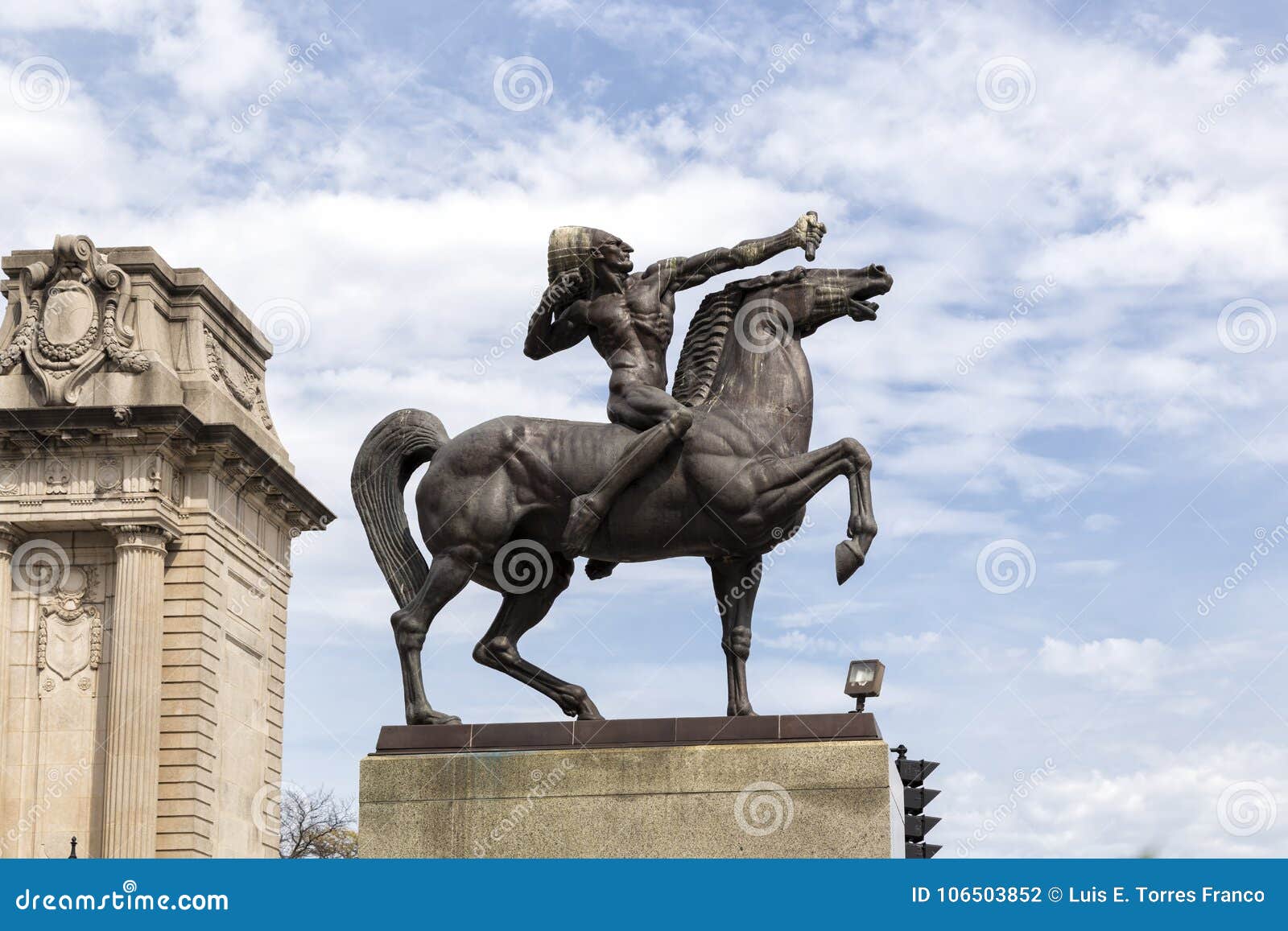 The Bowman in Chicago stock photo. Image of monument - 106503852