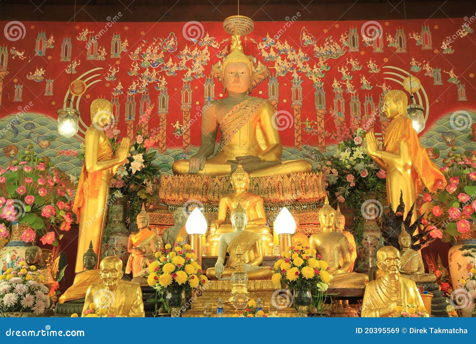 Statue Of A Buddha In Church Stock Image - Image of asia, history: 20395569