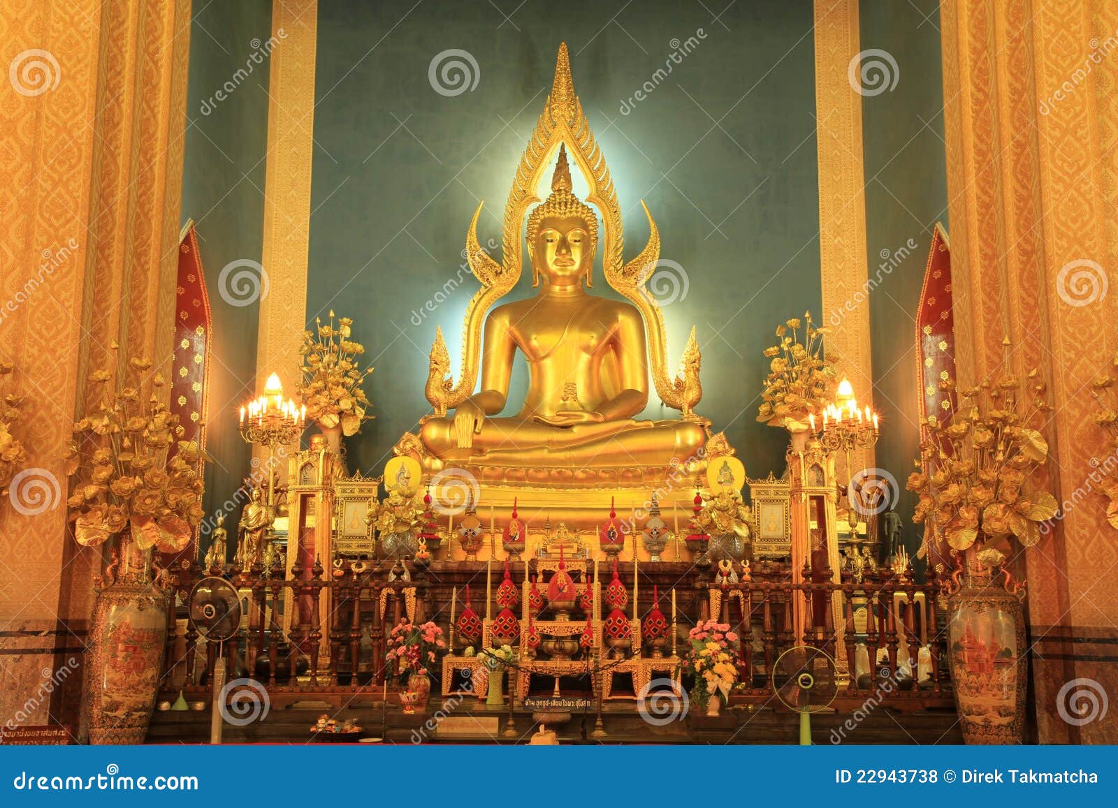 Statue of a Buddha in Church Stock Photo - Image of peaceful, culture ...