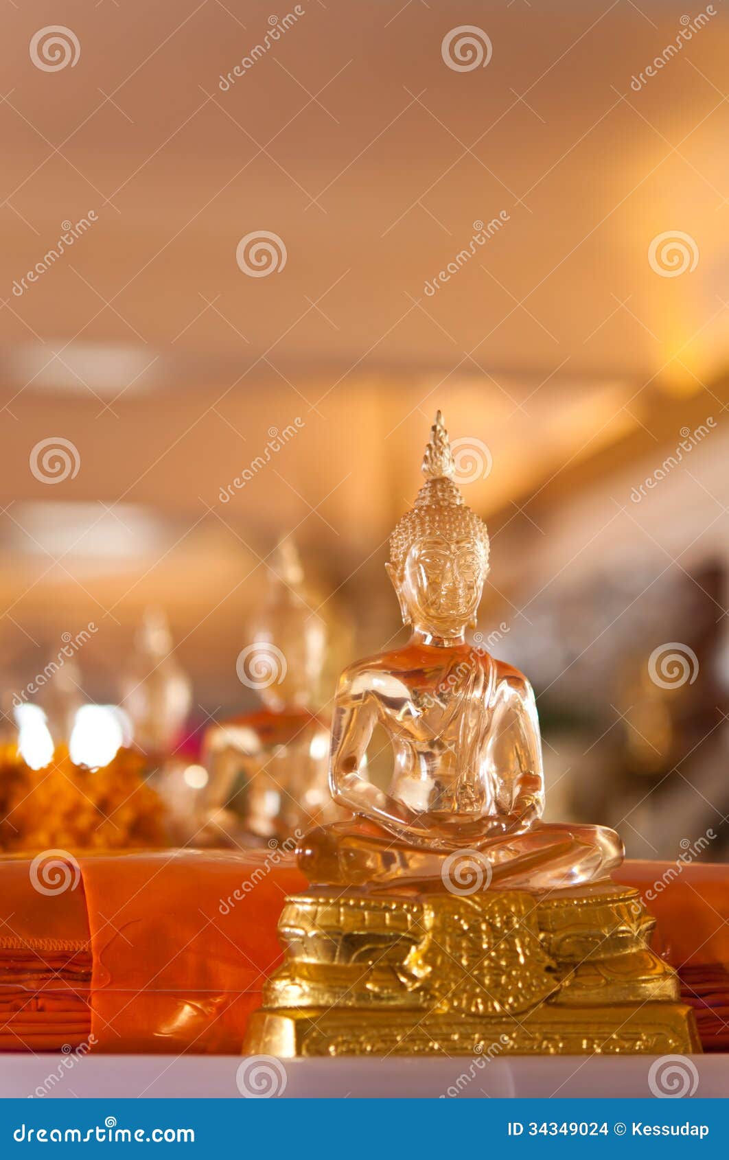 The Statue of Buddha Made from Glass Stock Photo - Image of meditation ...