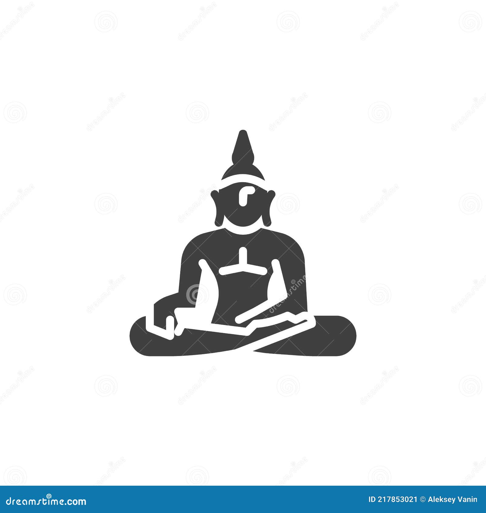 Statue of Buddha Vector Icon Stock Vector - Illustration of perfect ...