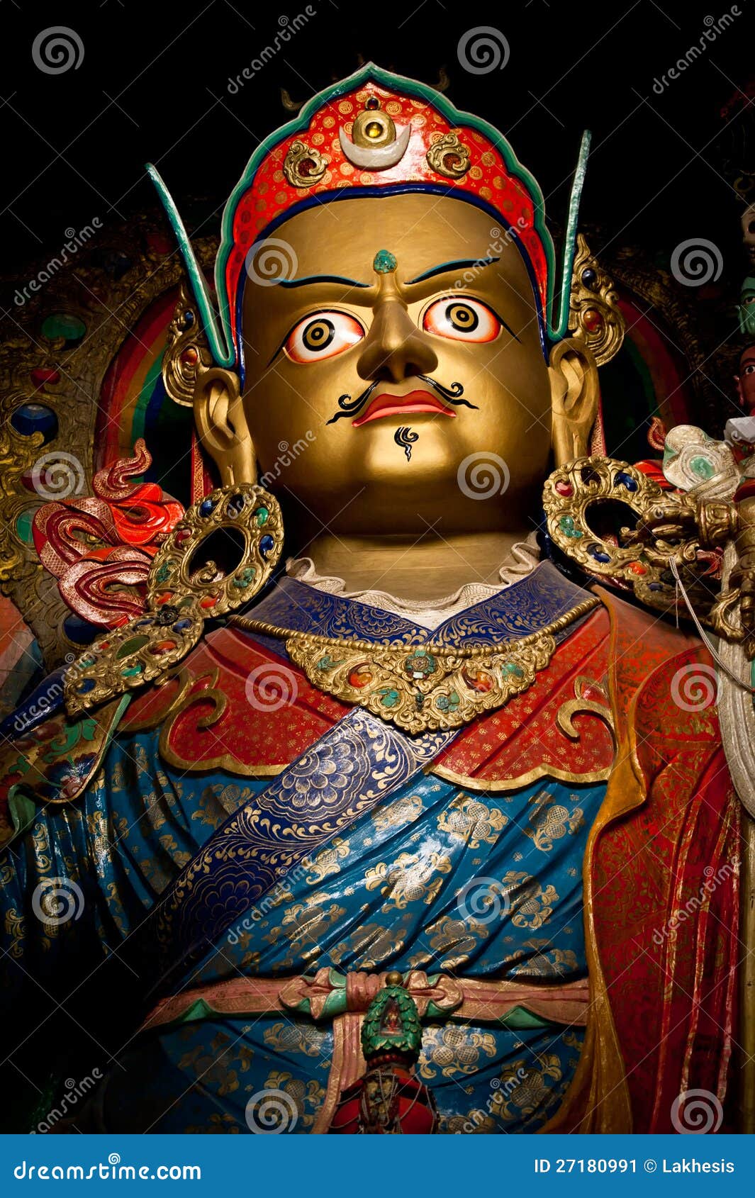 Statue of Buddhist Guru Padmasambhava Stock Image - Image of holy, asia ...