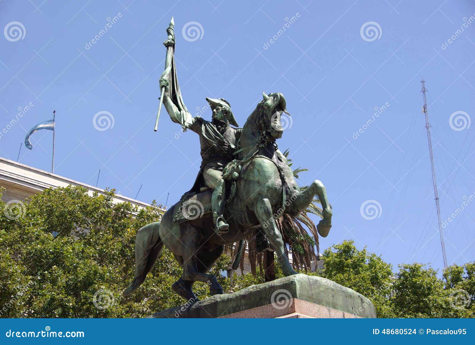 Statue in Buenos Aires, Argentina Stock Photo - Image of america, rider ...