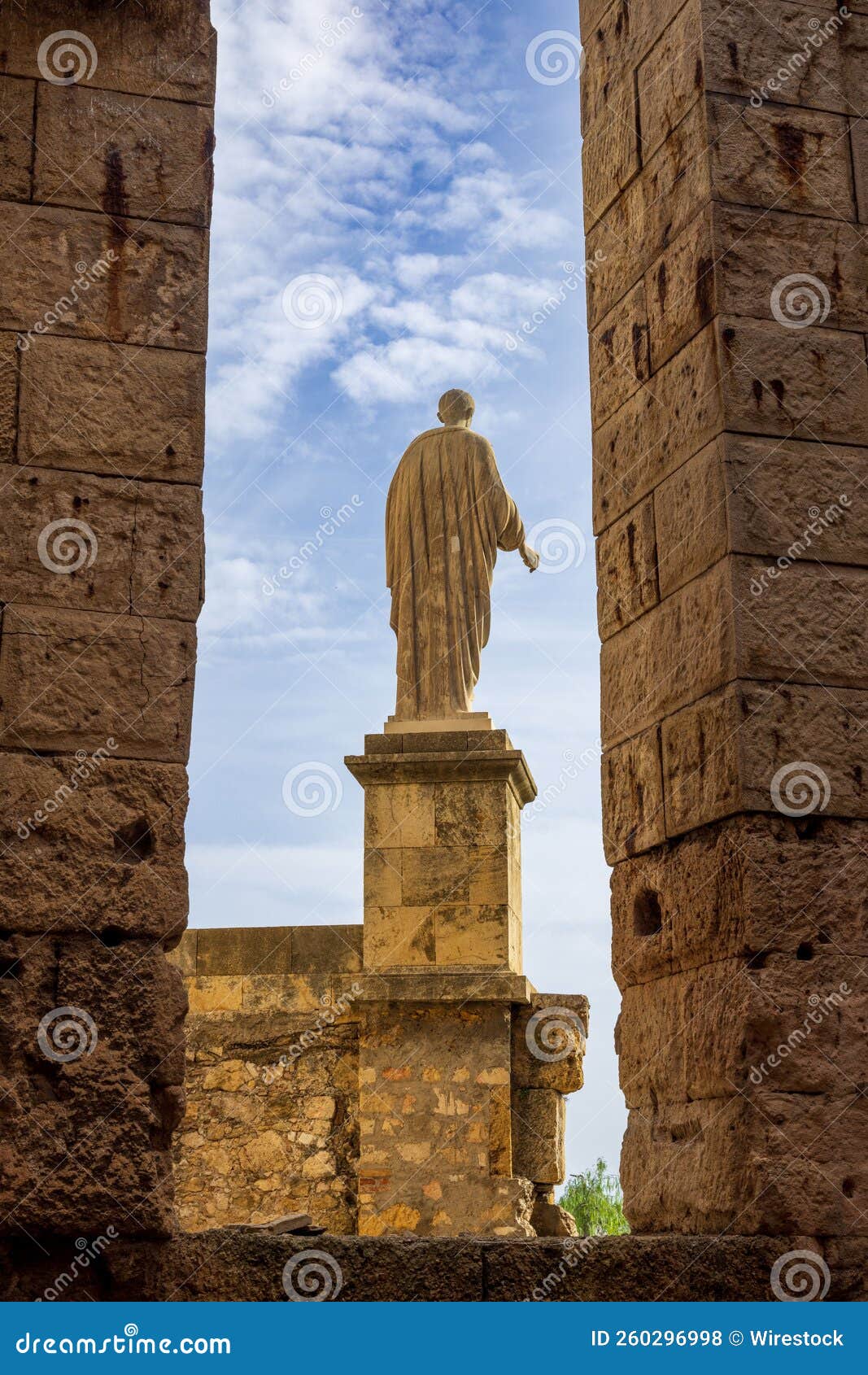 Statue of Caesar Augustus in Tarragona, Spain Stock Photo - Image of ...