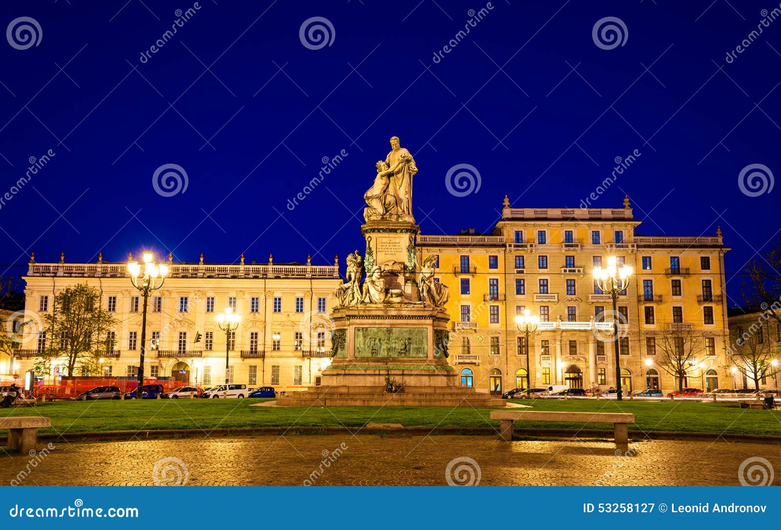 Statue of Camillo Benso, Count of Cavour in Turin Stock Image - Image ...