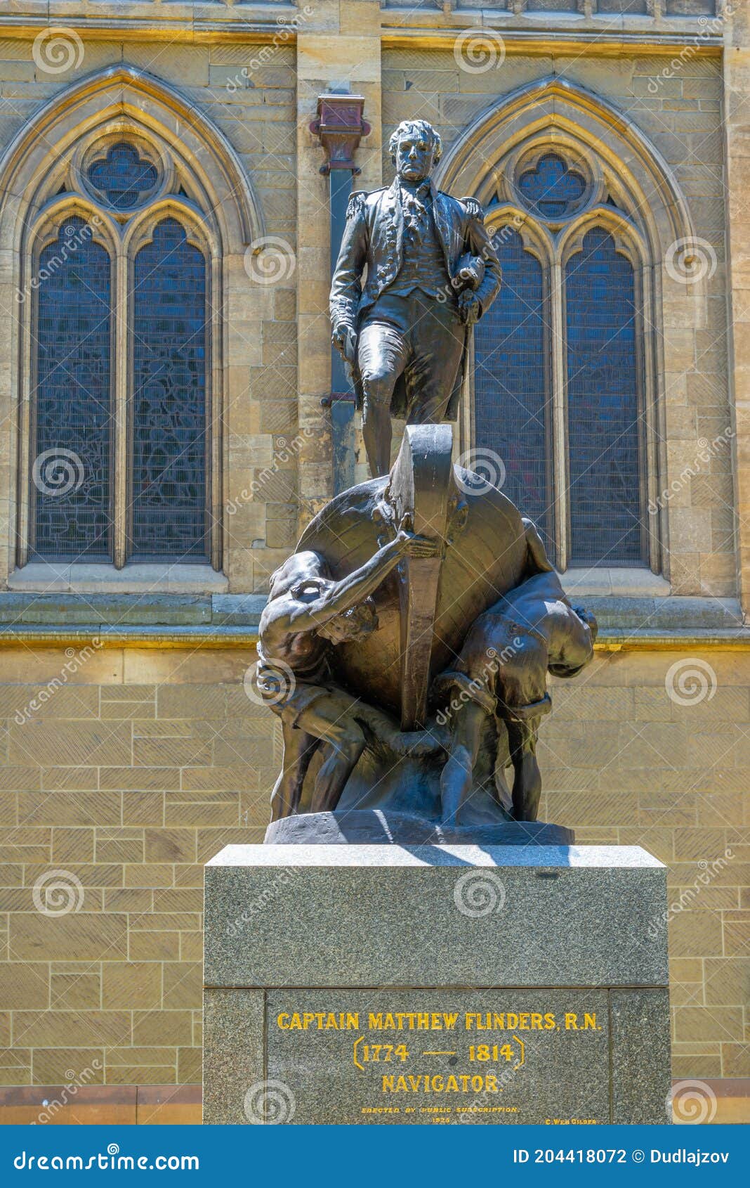 Statue of Captain Matthew Flinders in Melbourne, Australia Stock Photo ...