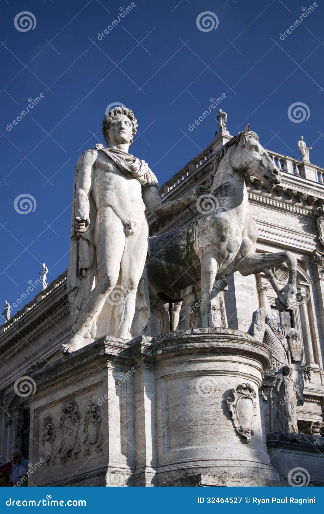 Statue of Castor, Rome, Italy Stock Image - Image of classic ...