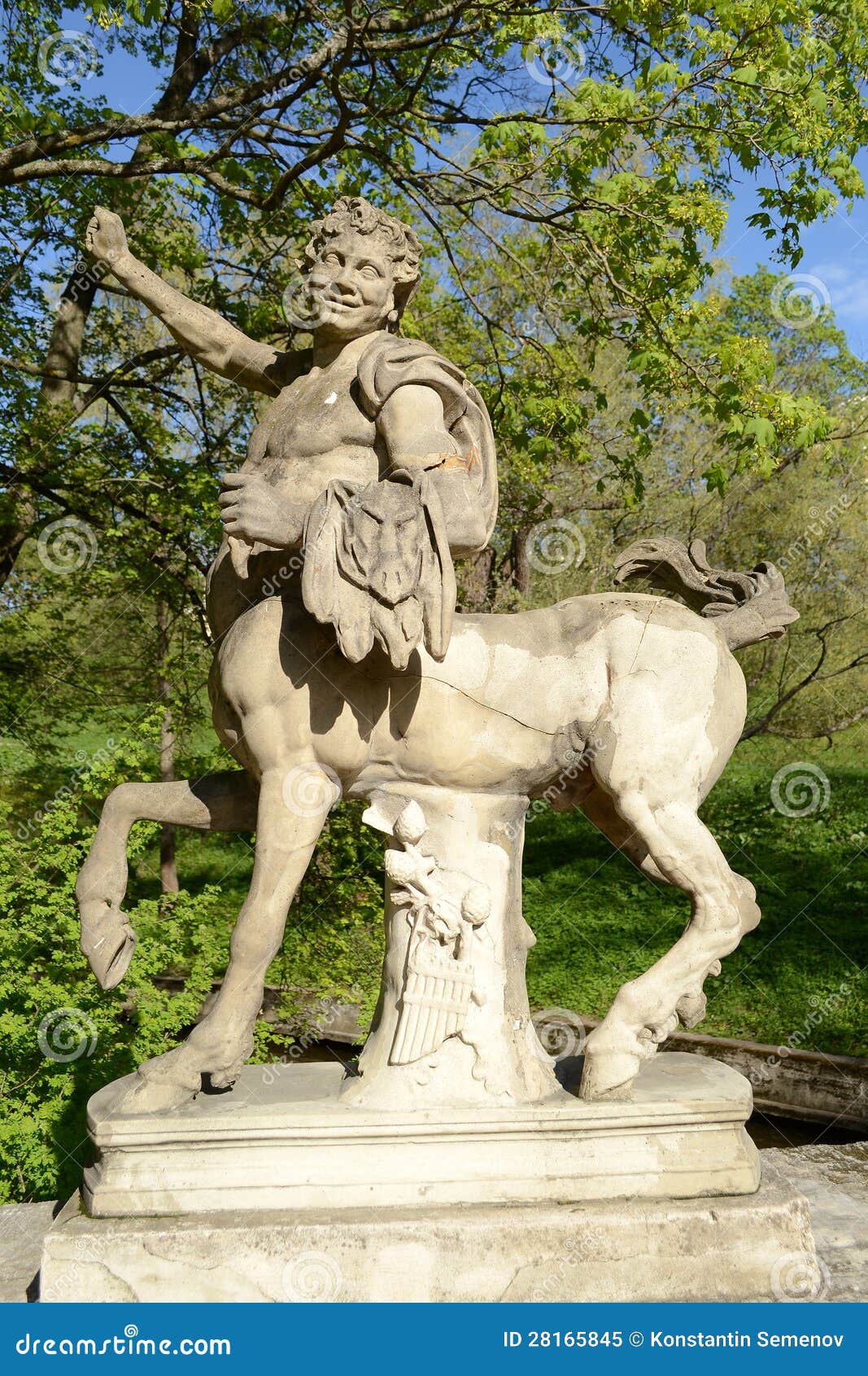 A Statue Of A Centaur Was Installed In A Public Garden In Cahors ...