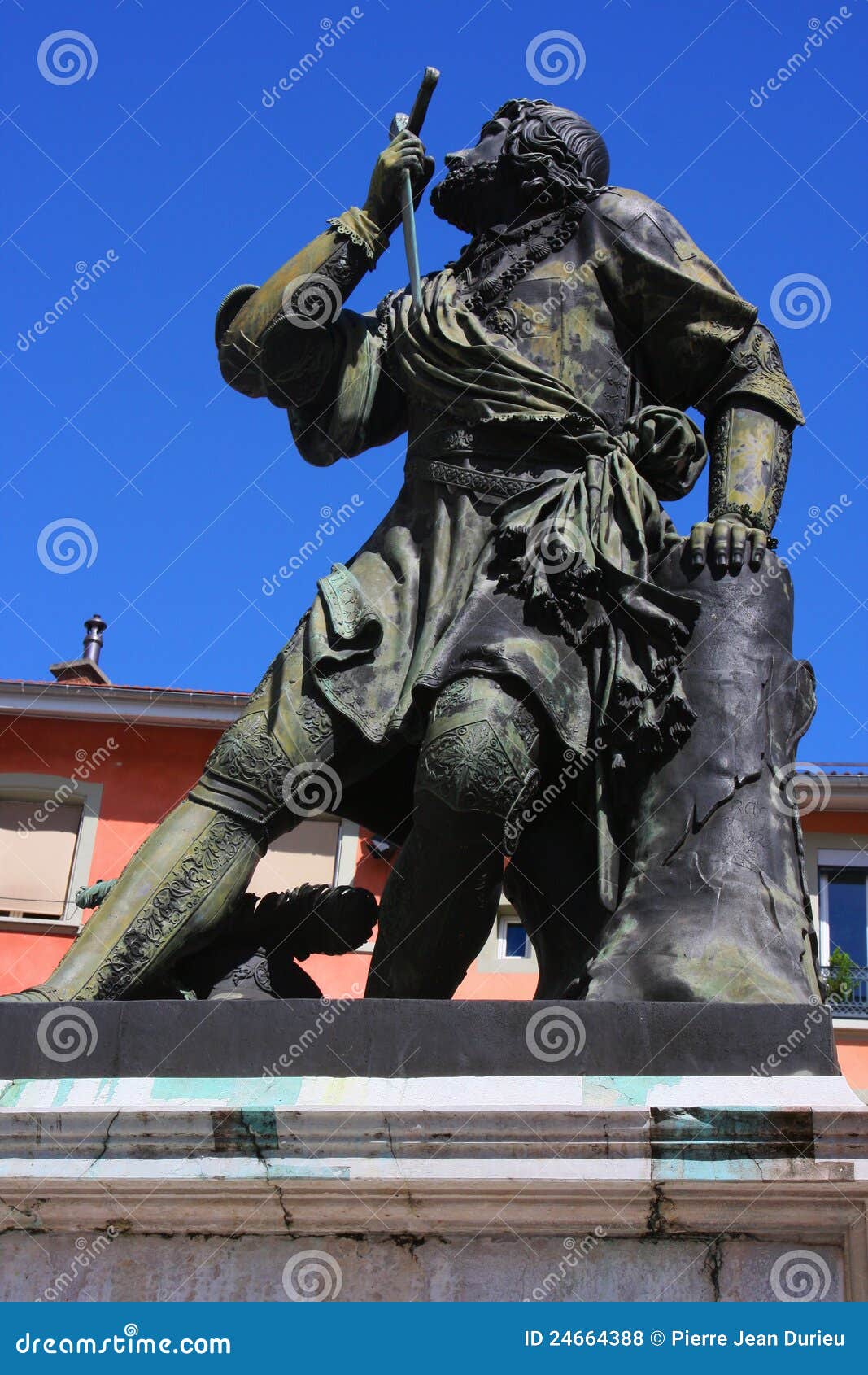 Statue of Chevalier Bayard in Grenoble Stock Photo - Image of andre ...
