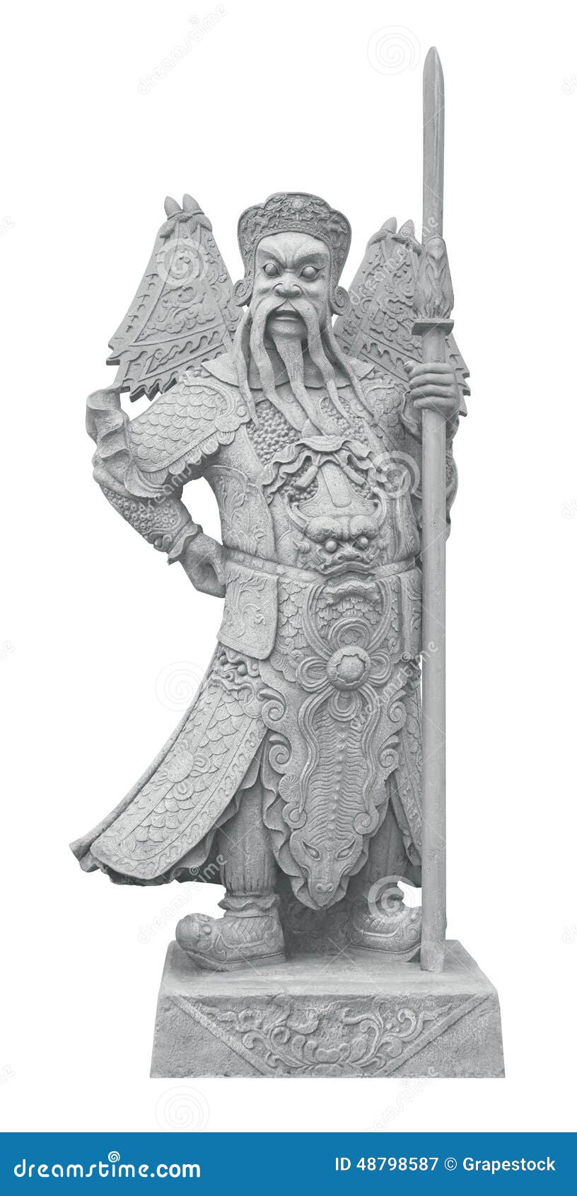 Statue of Chinese Guard, Safety Symbol Stock Image - Image of security ...