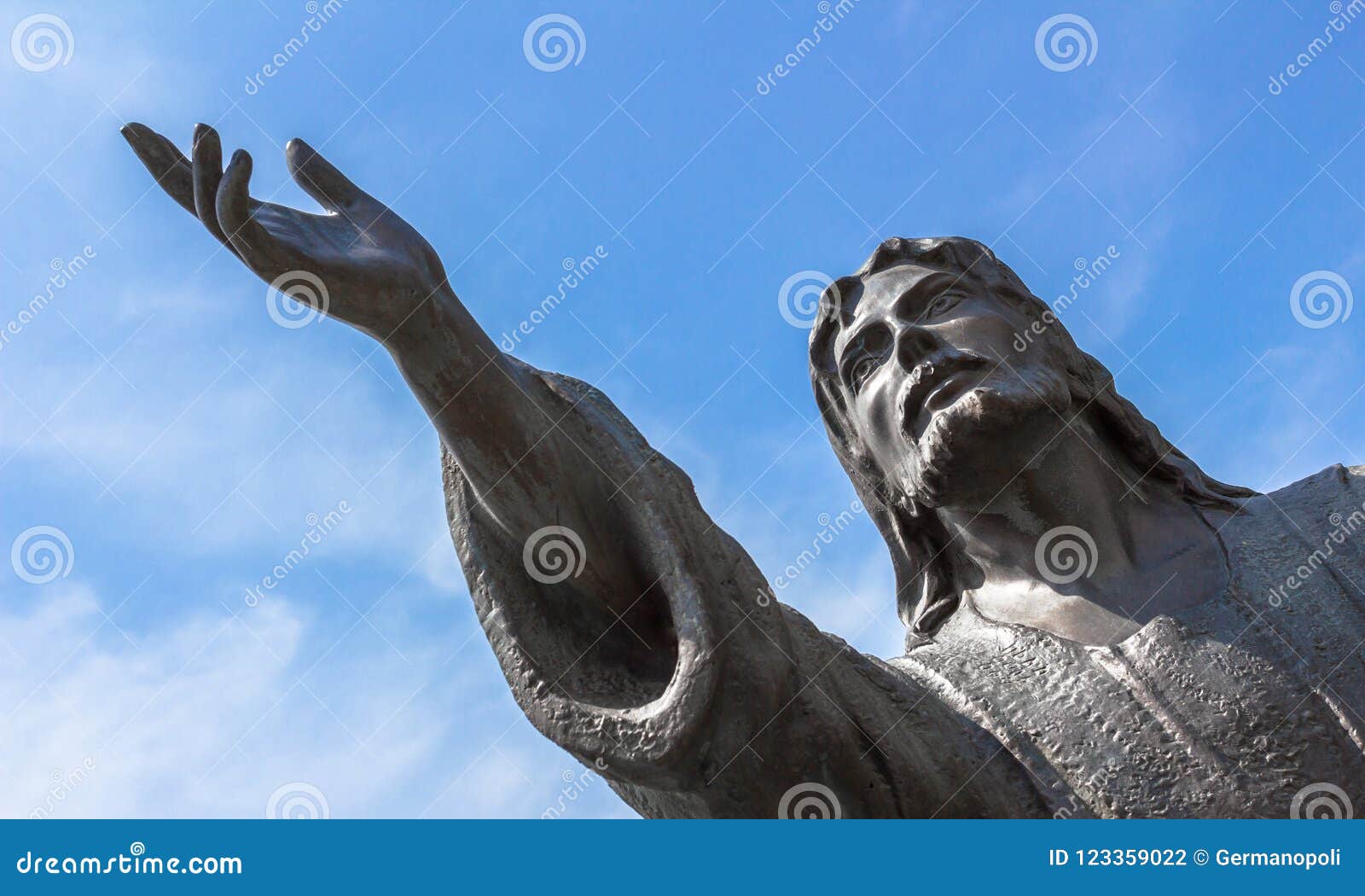 Statue of Christ stock photo. Image of hands, christian - 123359022