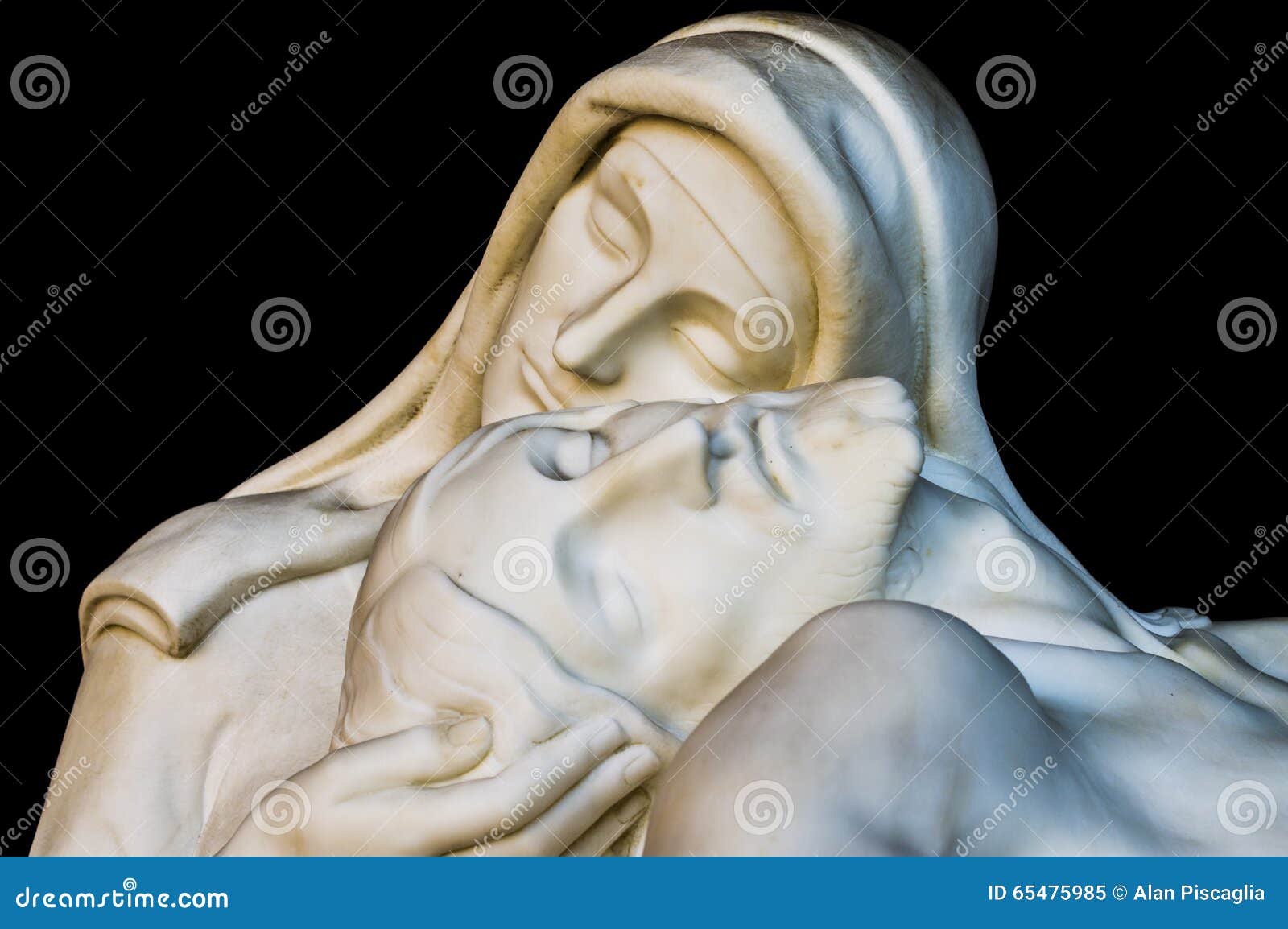 Statue of Christ with Madonna (compassion) Stock Image - Image of ...