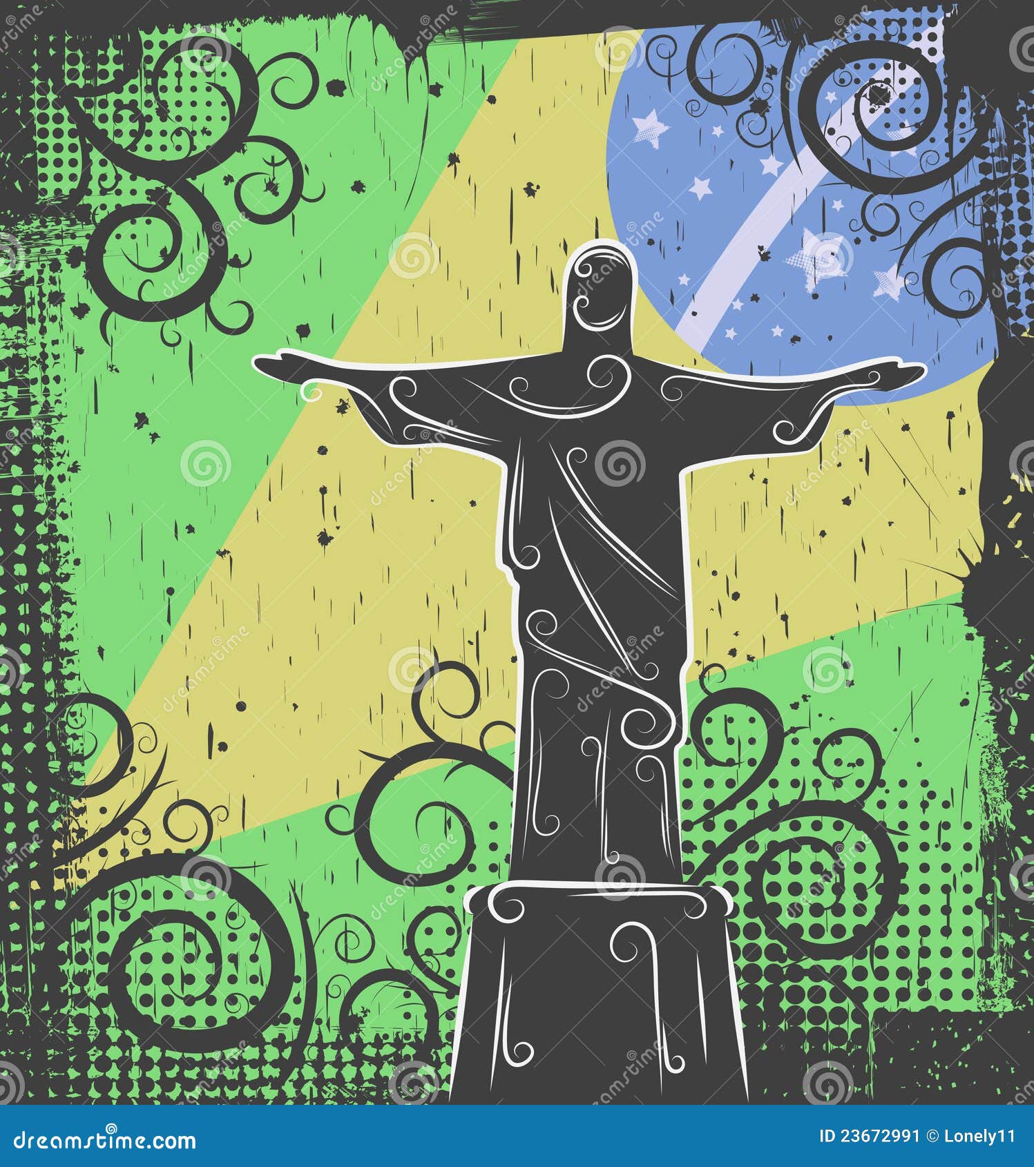 Statue of Christ the Redeemer Background Editorial Photo - Illustration ...
