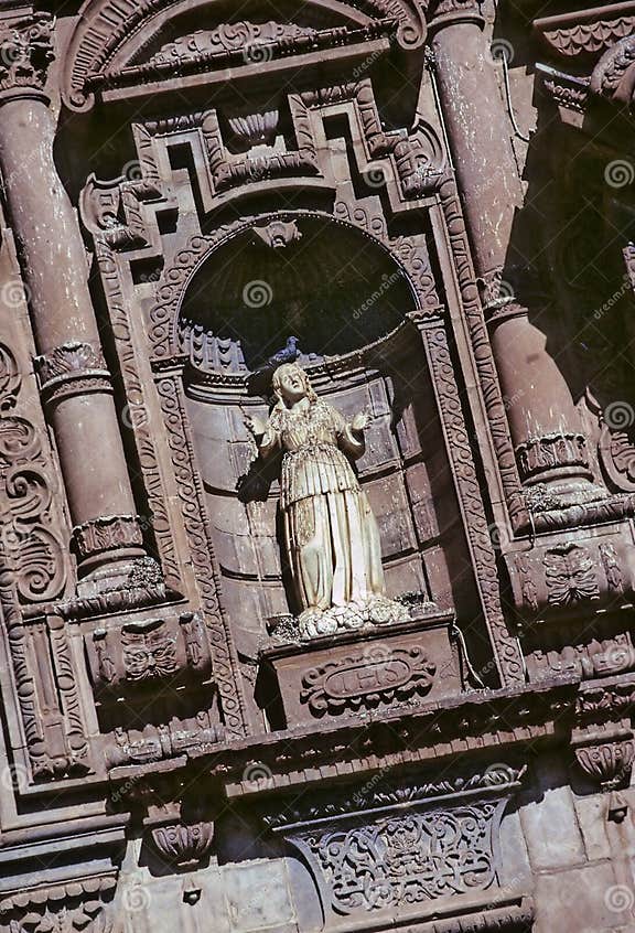 Statue on church- Peru stock image. Image of andes, peruvian - 712495