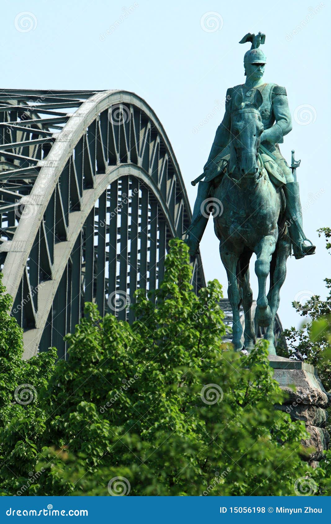 Statue in Cologne stock photo. Image of station, trees - 15056198