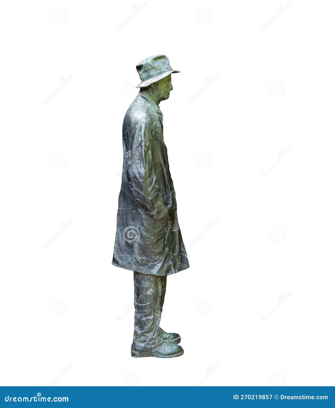 Statue of a common man stock image. Image of isolated - 270219857